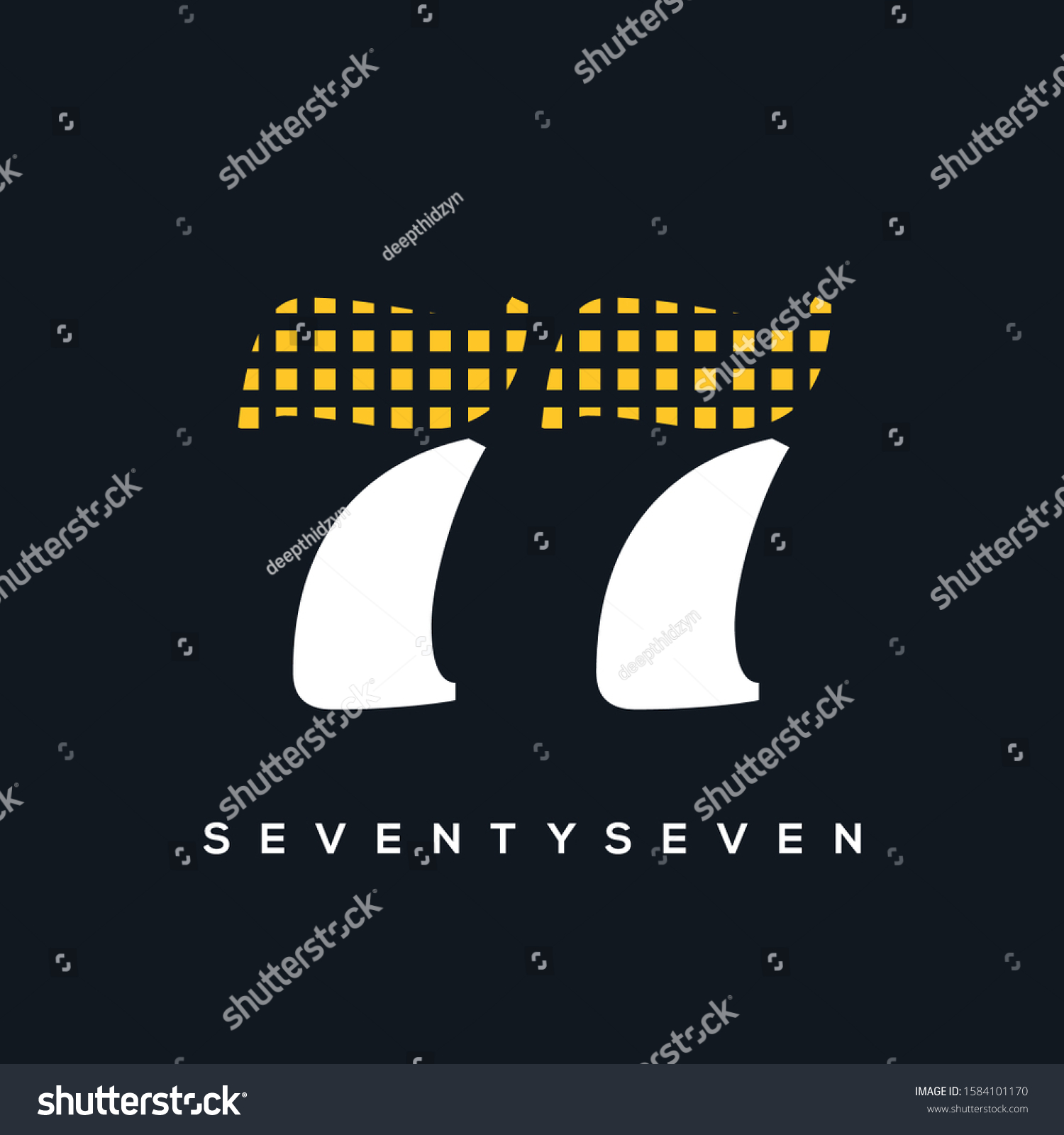 77 Number Logo Check Design Digit Stock Vector (Royalty Free) 1584101170