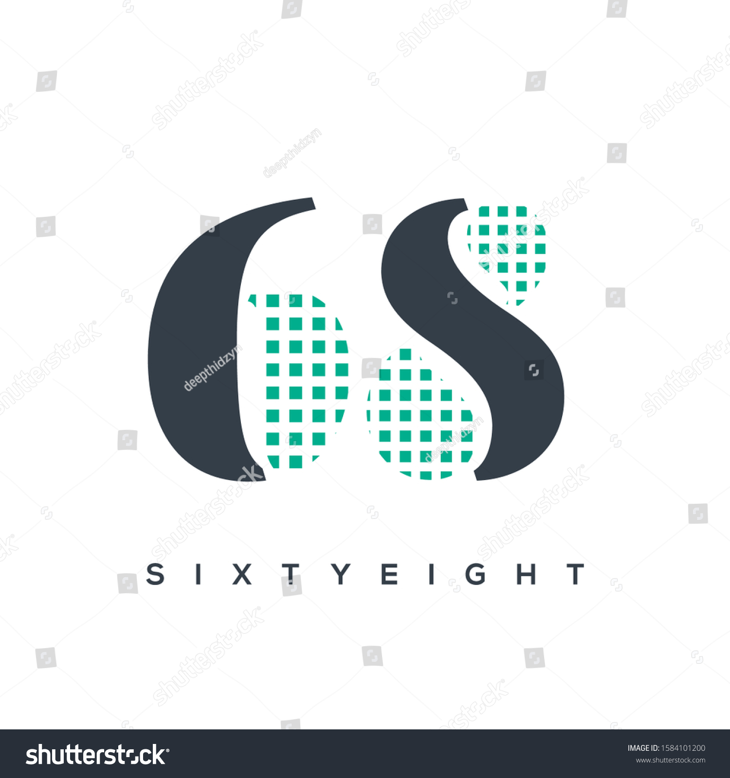 68 Number Logo Check Design Digit Stock Vector (Royalty Free ...