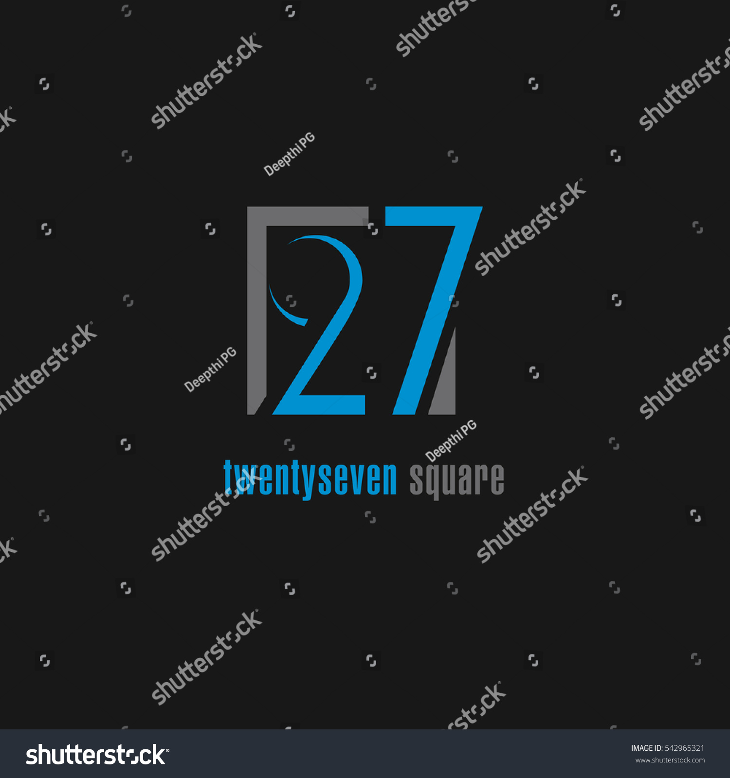 27 Number Logo Design Vector Element Stock Vector (Royalty Free) 542965321