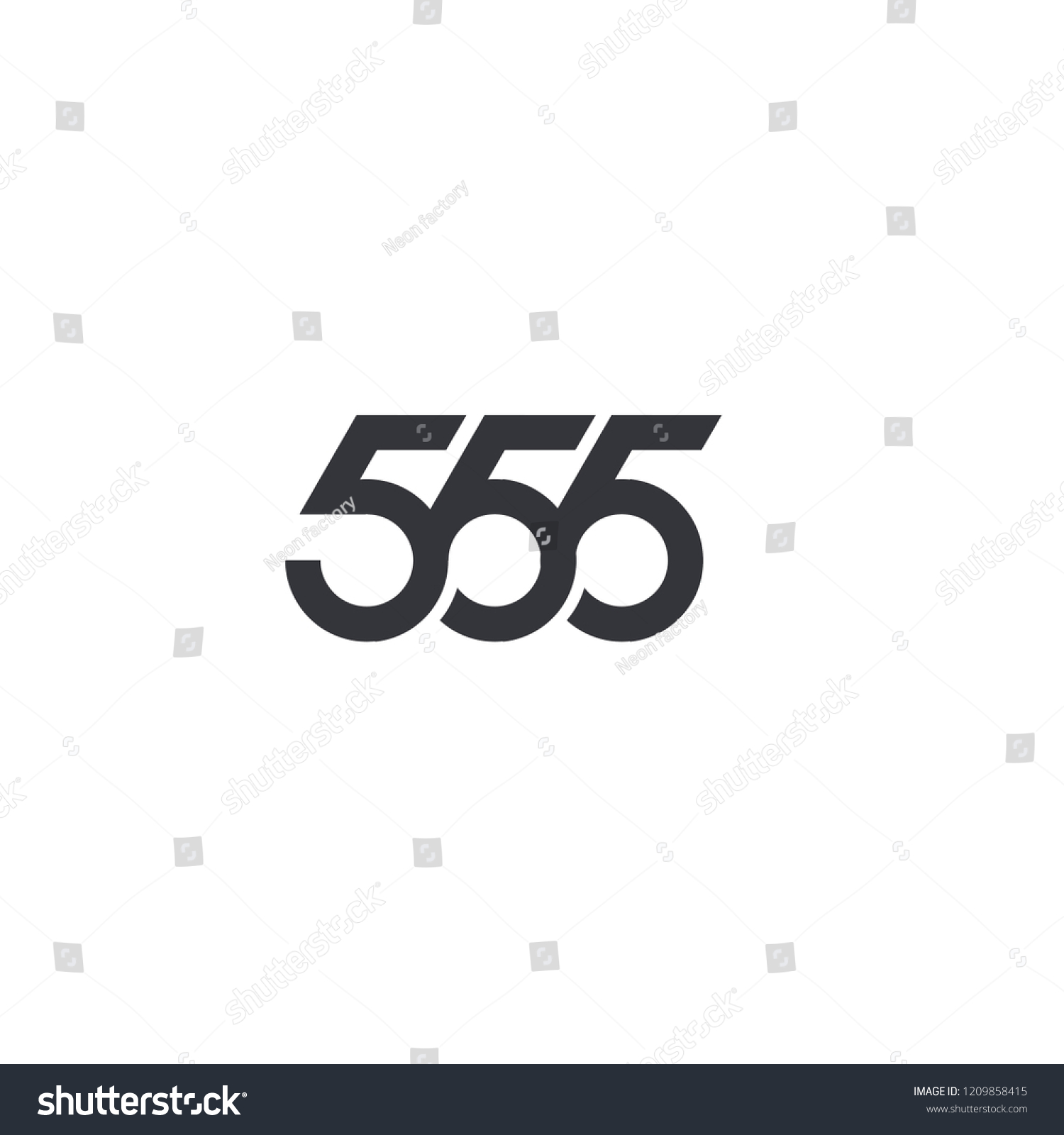555 Number Logo Icon Designs Vector: vetor stock (livre de direitos ...
