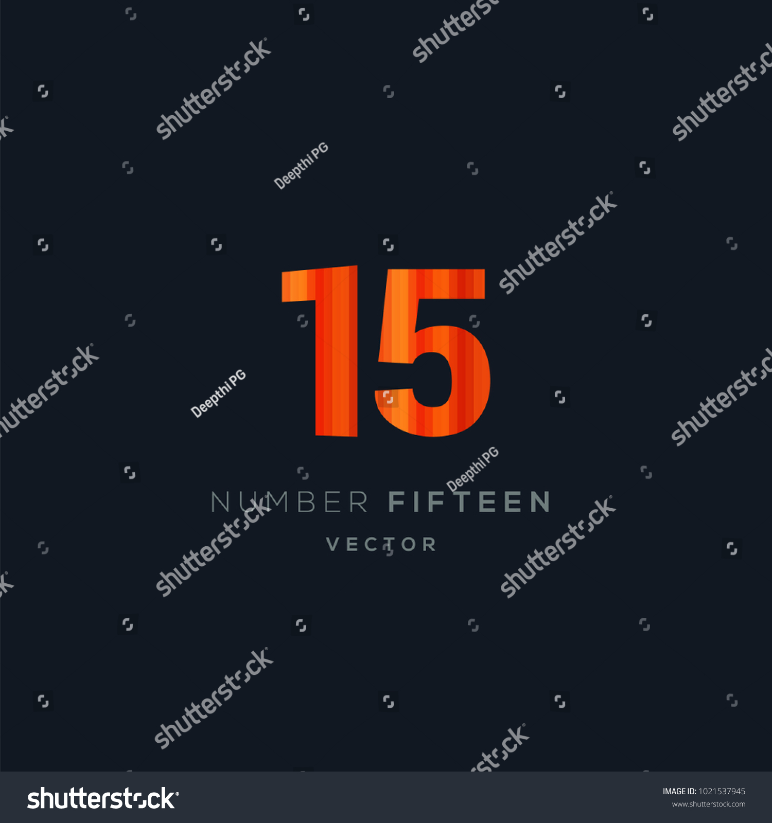 15 Number Logo Letter Style Vector Stock Vector (Royalty Free ...