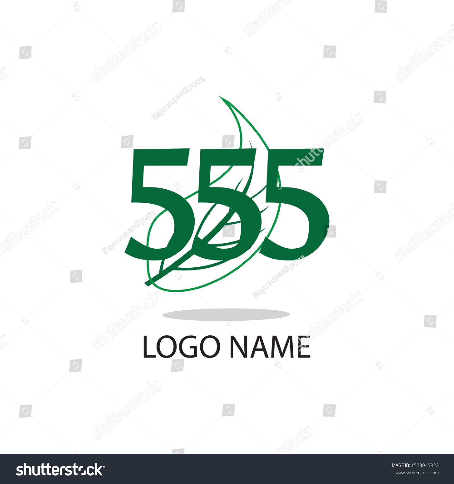 555 Number Logo Vector Illustration Icon: vector de stock (libre de ...