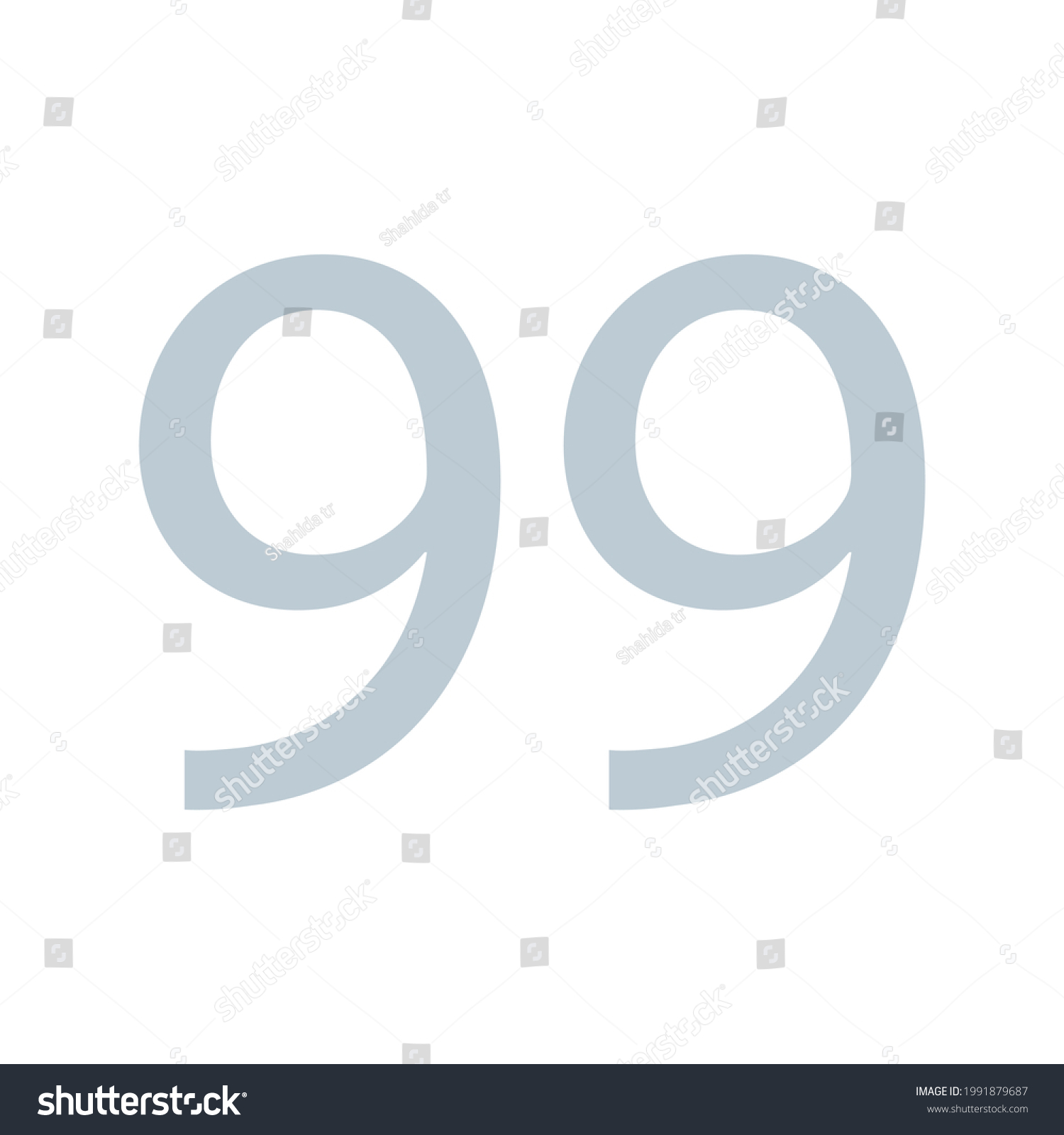 99 NÚMERO VECTOR DE ARTE DE: vector de stock (libre de regalías ...