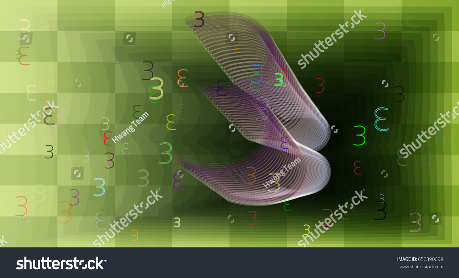 3 Number Texture Art Stock Vector (Royalty Free) 652390699