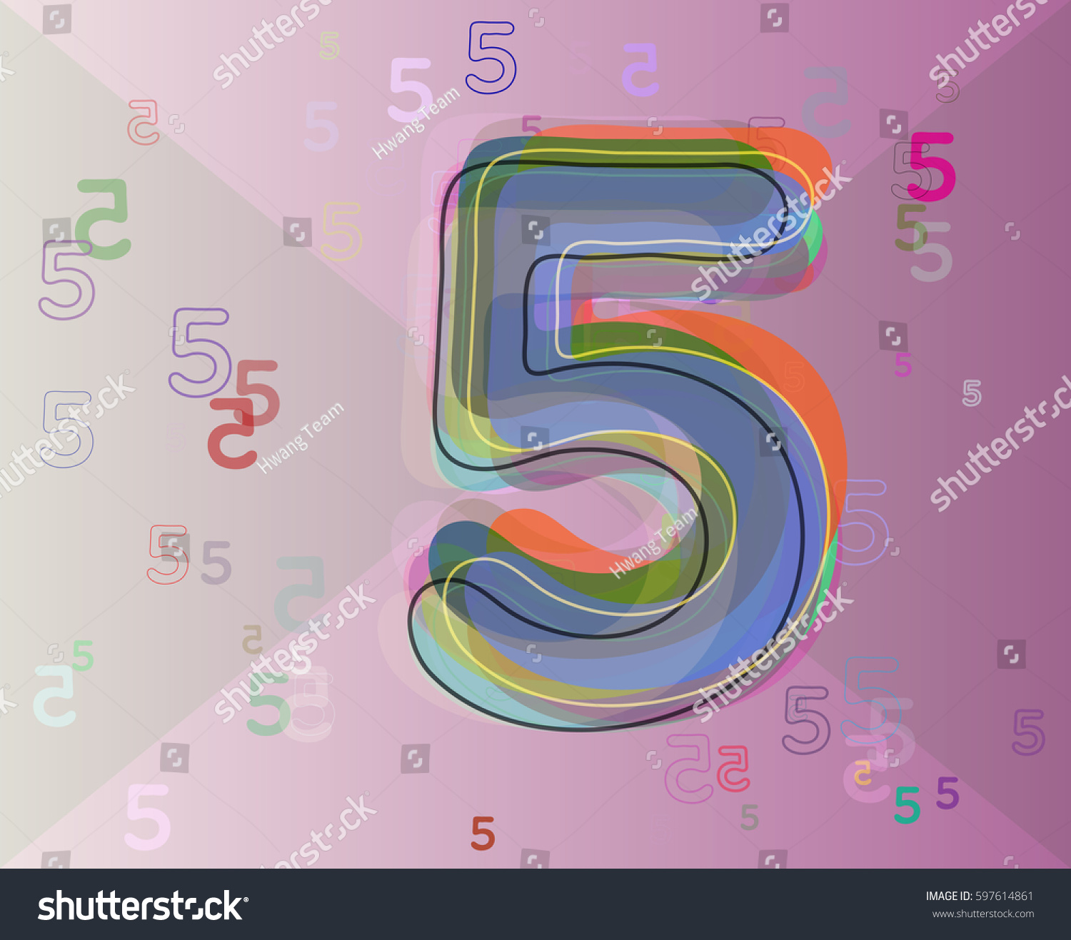 5 Number Texture Icon Stock Vector (Royalty Free) 597614861 | Shutterstock
