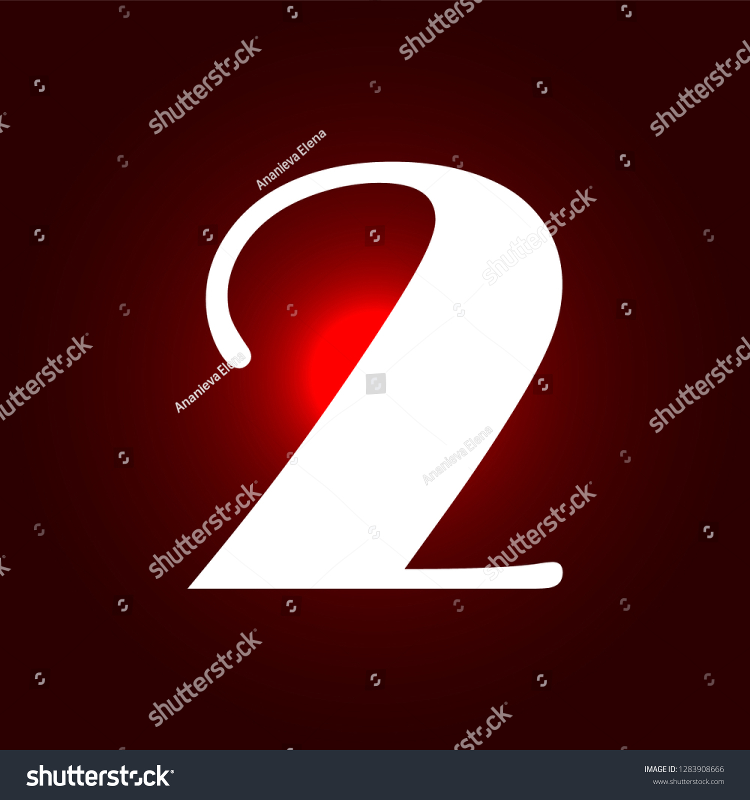 Number Two Numbering Vector Illustration Stock Vector (Royalty Free ...