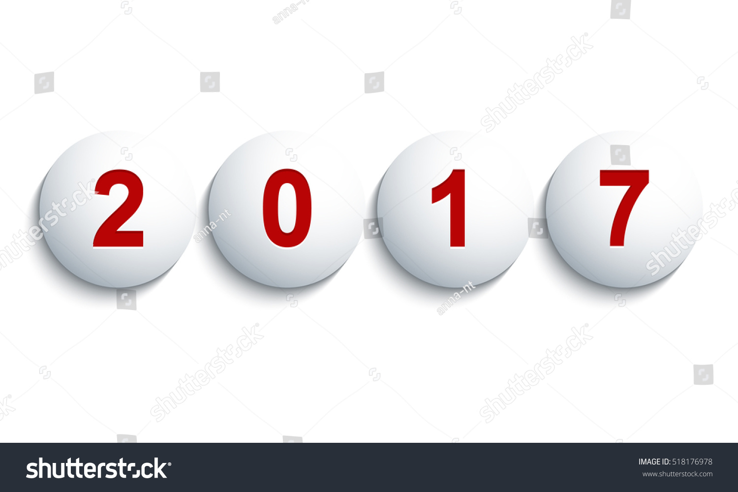 2017 Numbers Vector Illustration Stock Vector (Royalty Free) 518176978 ...