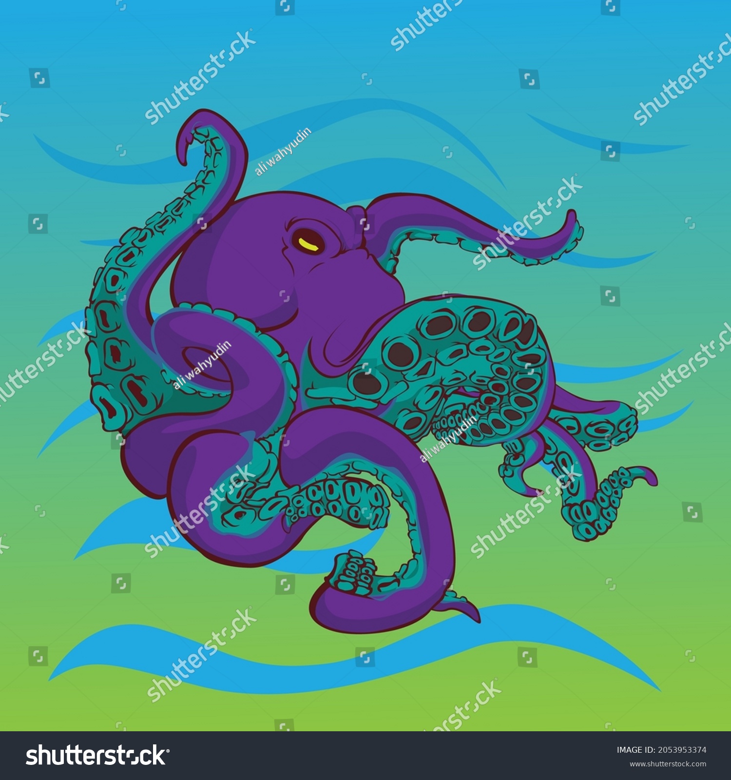 Octopus Vector Art Isolated Octopus Vector Stock Vector (Royalty Free ...