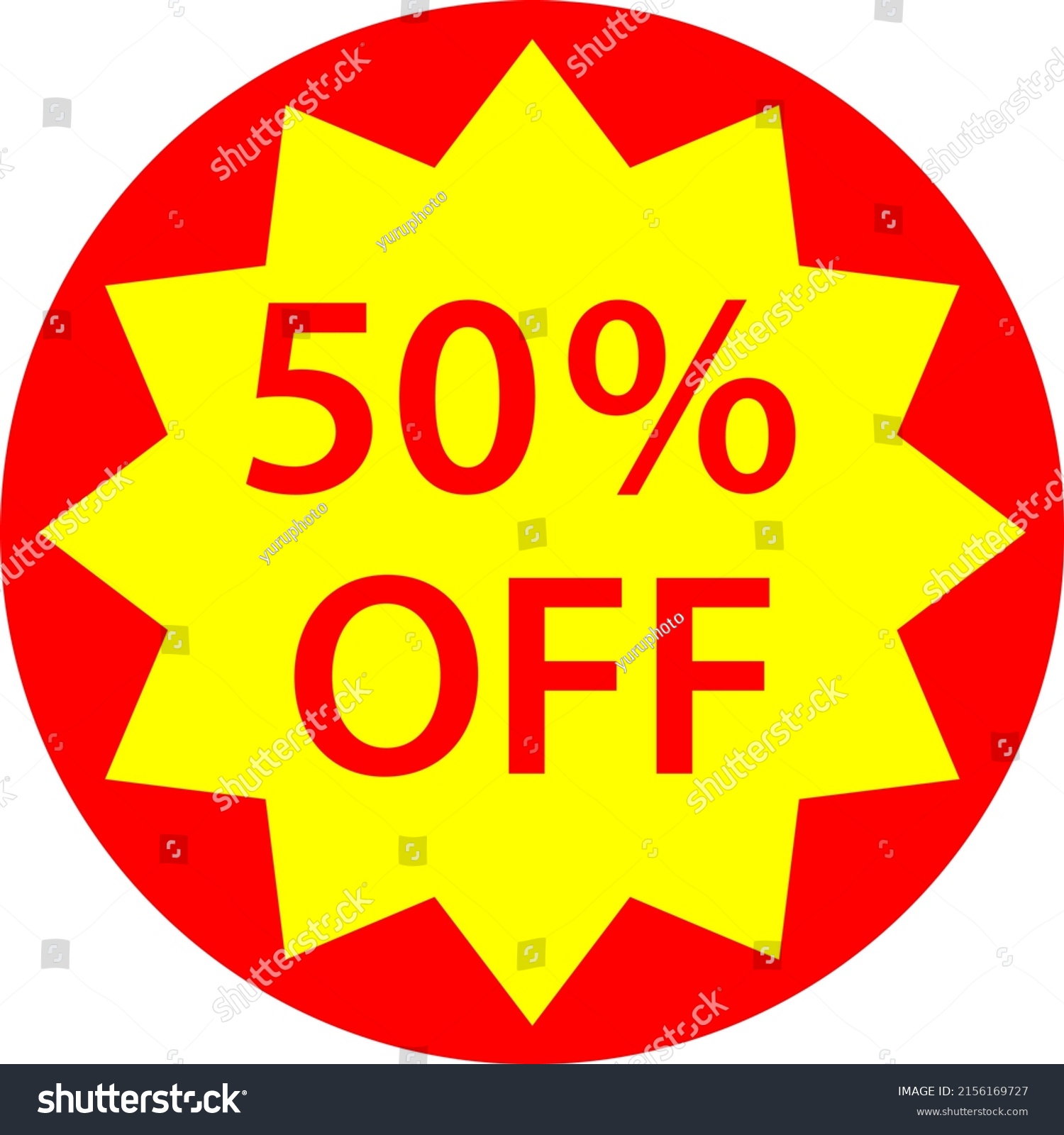 50 Off Discount Sticker Design Stock Vector (Royalty Free) 2156169727 ...