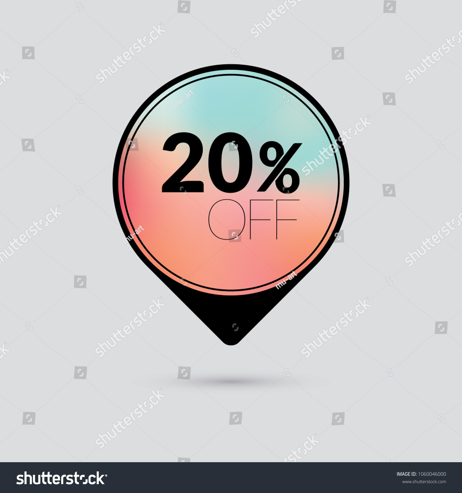 20off Pink Sticker Stock Vector (Royalty Free) 1060046000 | Shutterstock