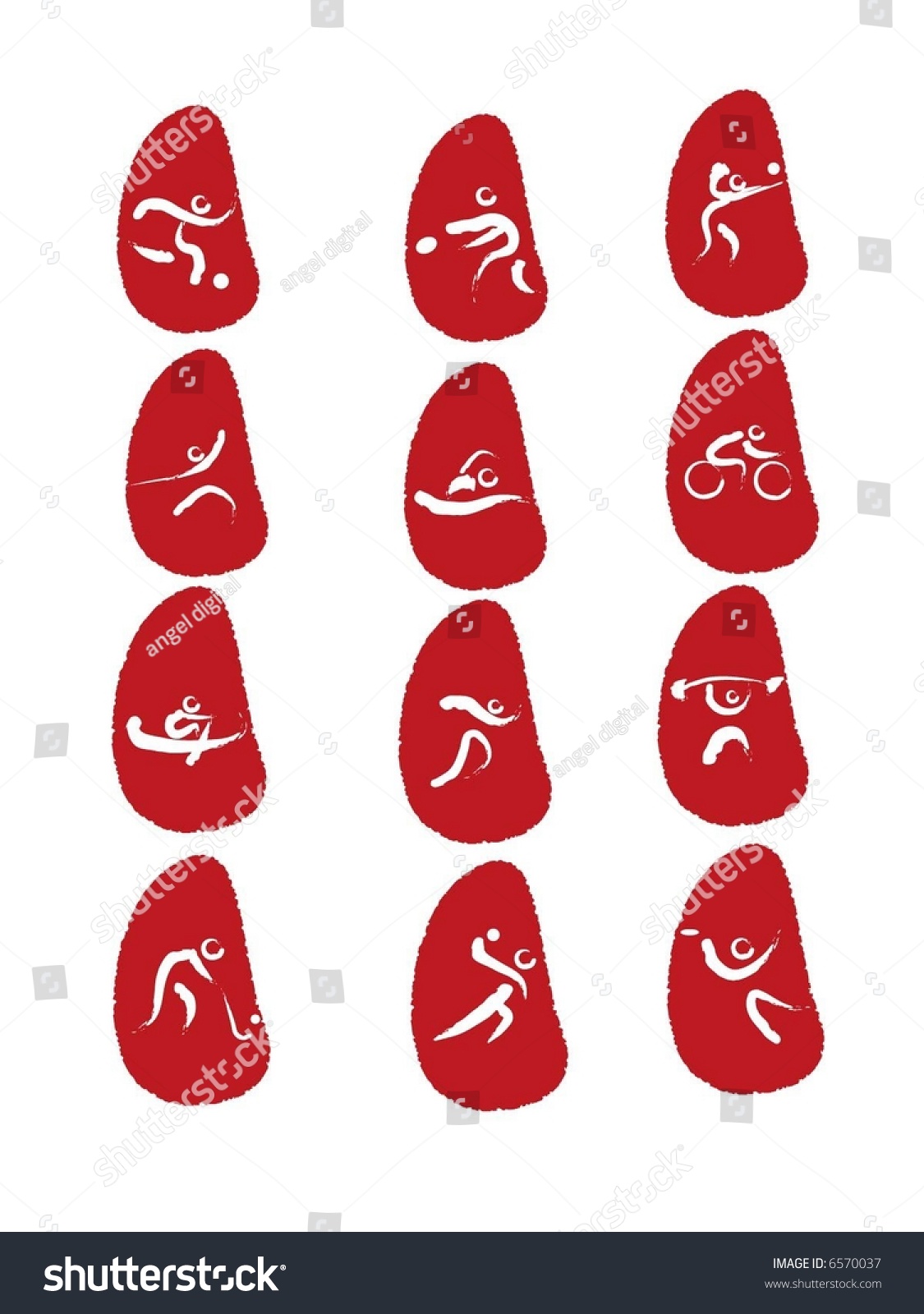12 Olympic Symbols Stock Vector (Royalty Free) 6570037 | Shutterstock
