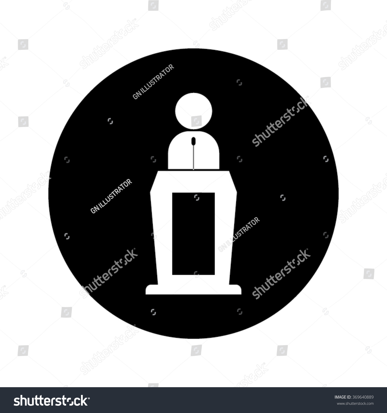 Orator Icon Stock Vector (Royalty Free) 369640889 | Shutterstock