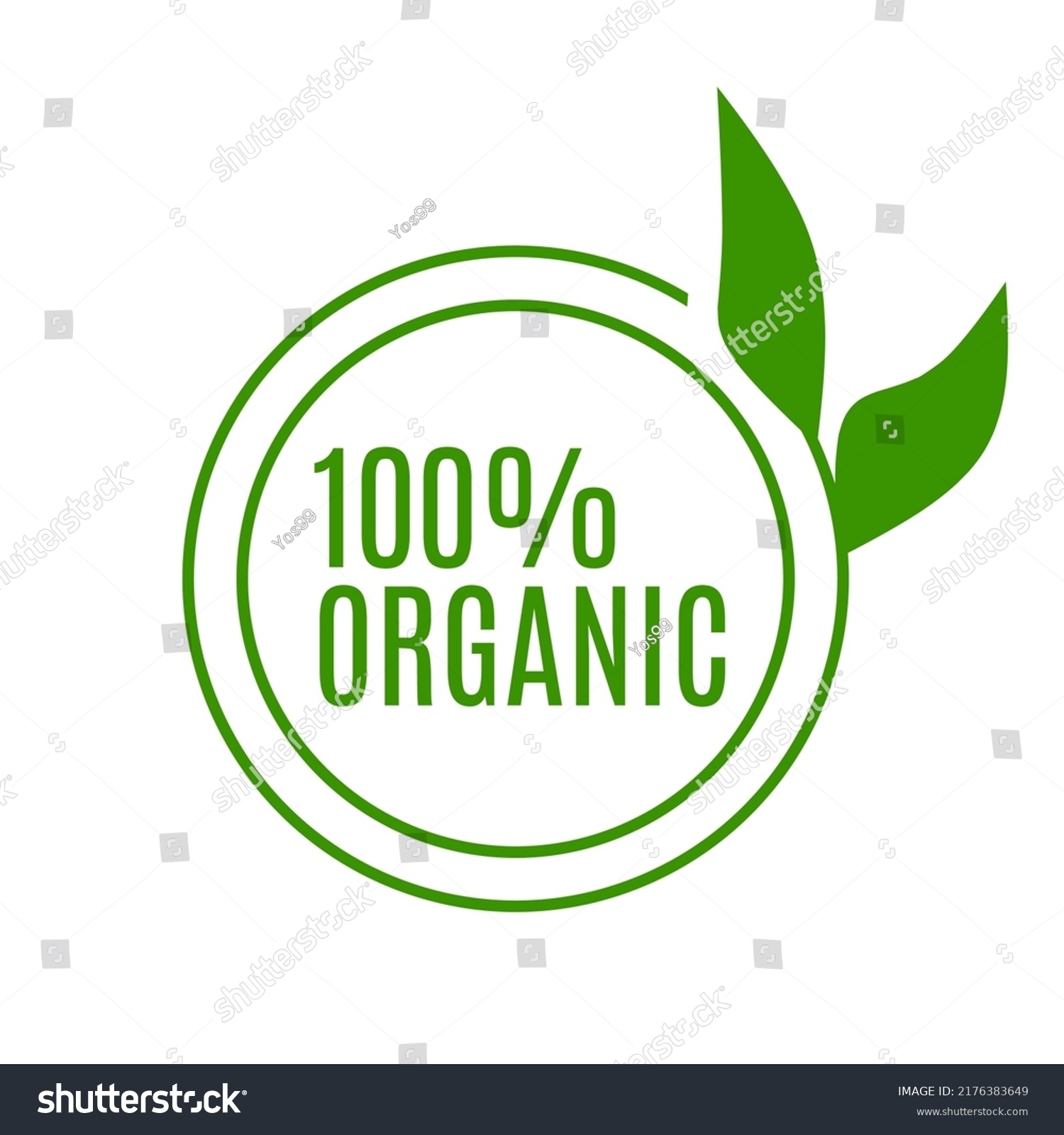 100 Organic Vector Logo Badge Template Stock Vector (Royalty Free ...