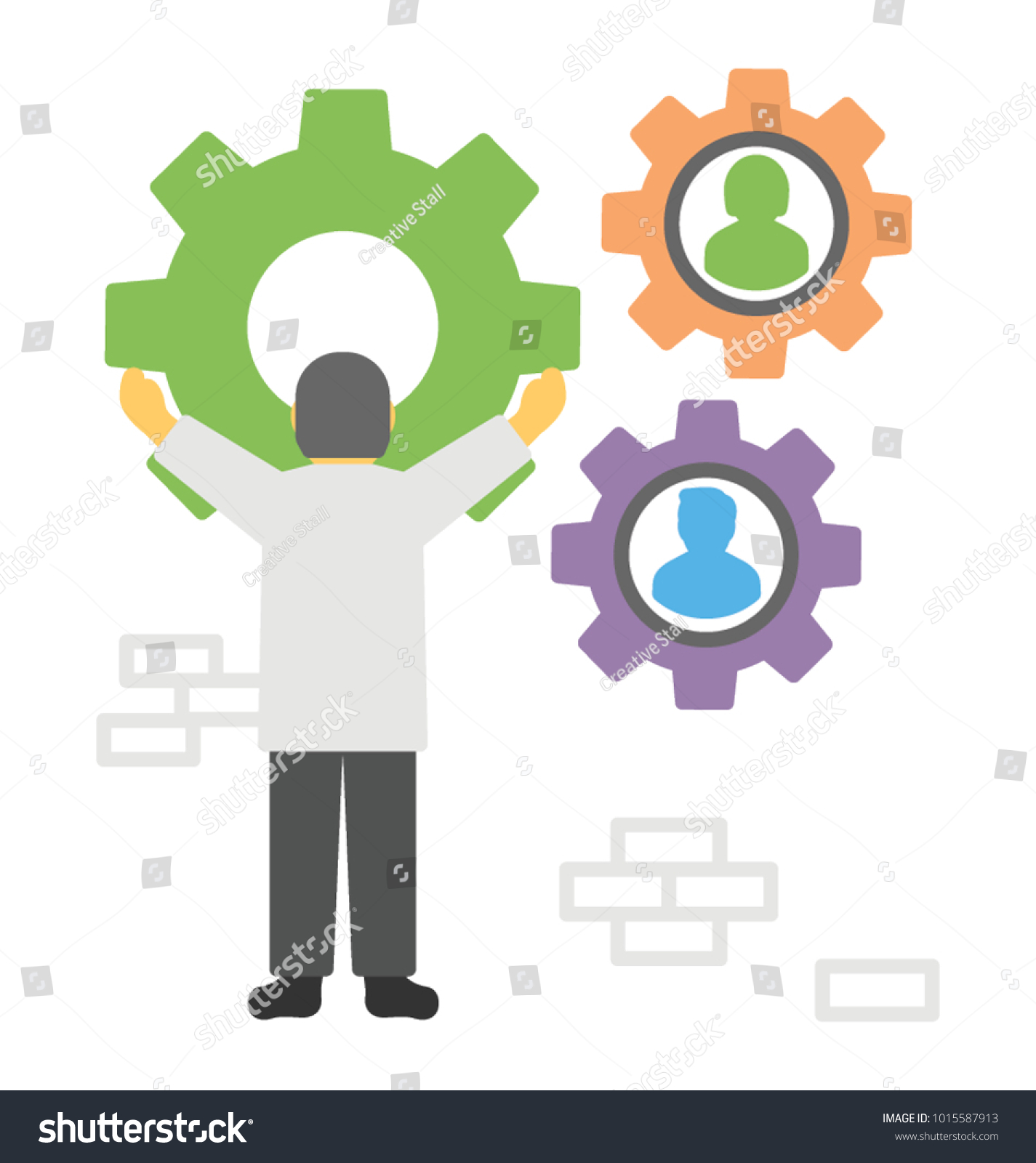Organizational Activities Flat Icon Working Relationships Stock Vector ...
