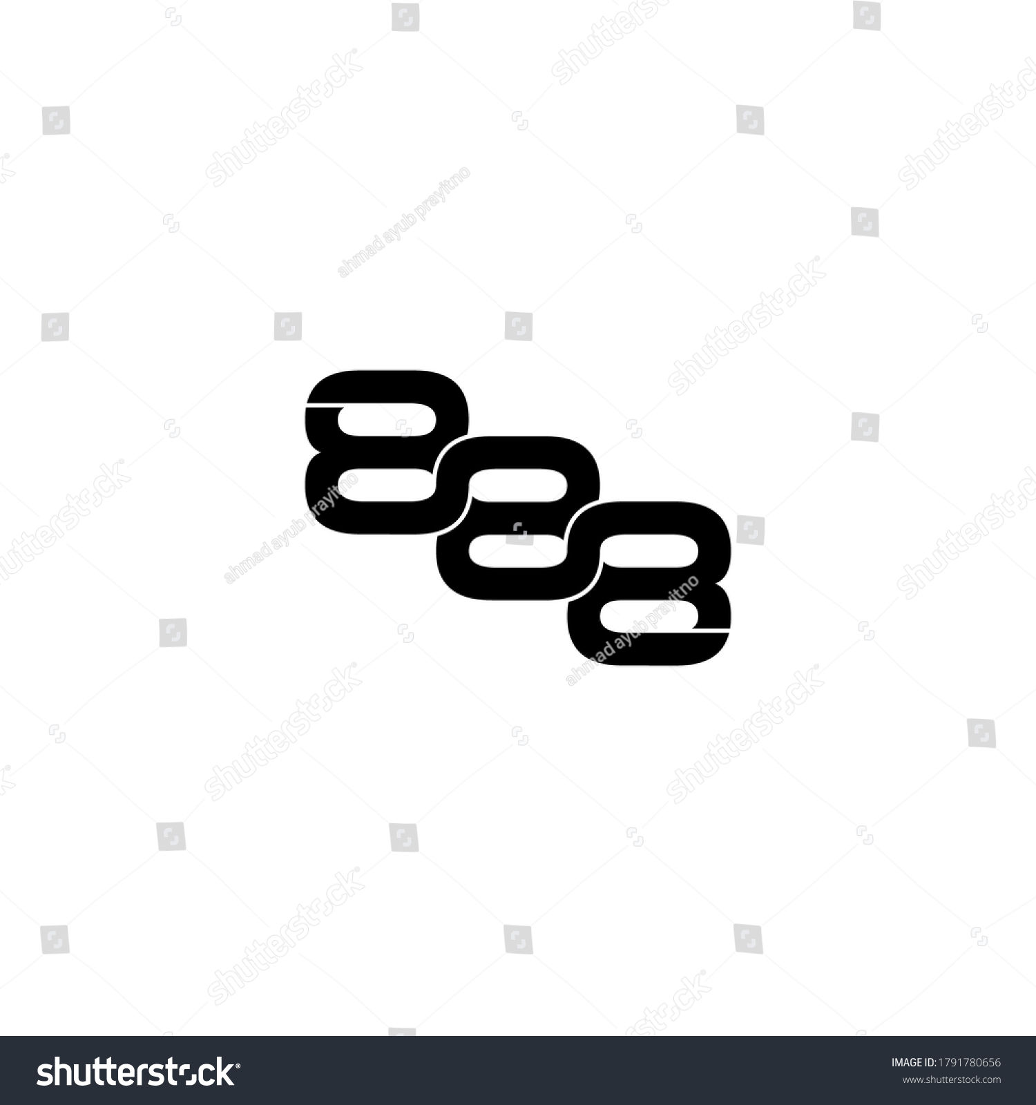 888 Original Monogram Logo Design 库存矢量图（免版税）1791780656 | Shutterstock