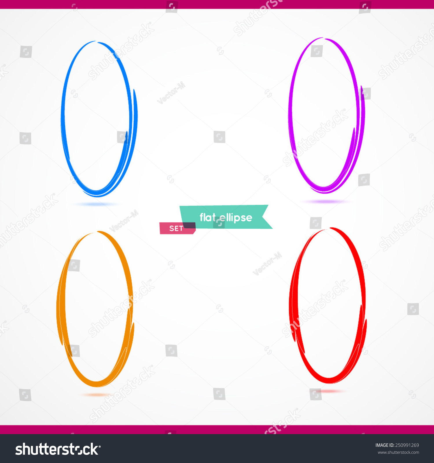 4 Ovals Ellipse Vector Illustration Stock Vector (Royalty Free) 250991269