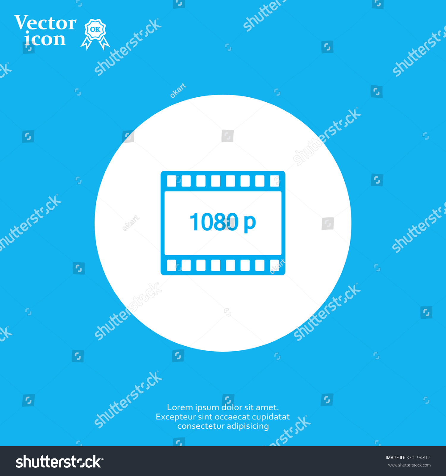 1080p Full Hd Sign 스톡 벡터(로열티 프리) 370194812 | Shutterstock