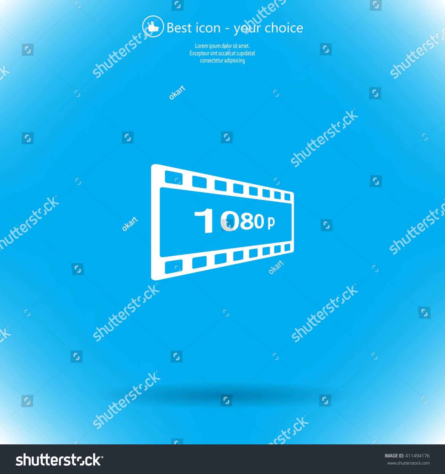 1080p Full Hd Sign: vector de stock (libre de regalías) 411494176 ...