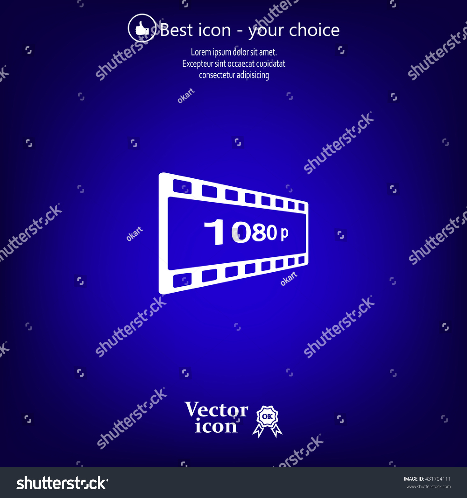 1080p Full Hd Sign Stock Vector (Royalty Free) 431704111