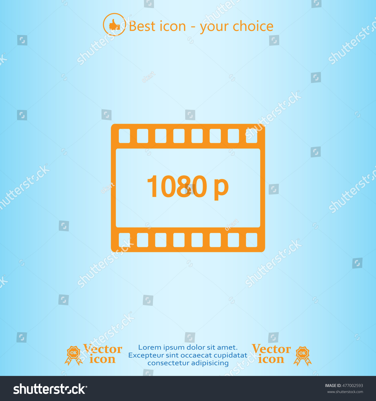 1080p Full Hd Sign: vector de stock (libre de regalías) 477002593 ...