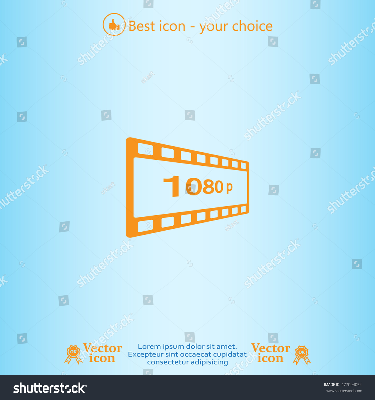 1080p Full Hd Sign: vector de stock (libre de regalías) 477094054 ...