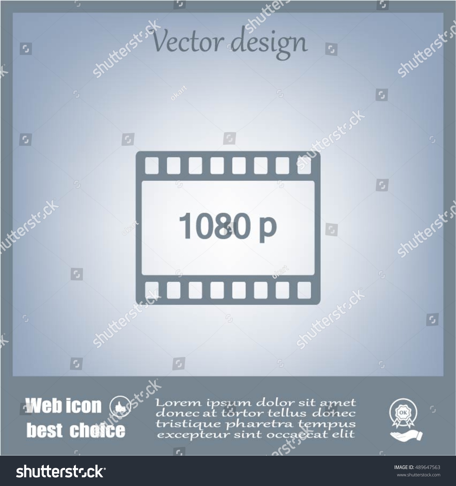 1080p Full Hd Sign Stock Vector (Royalty Free) 489647563