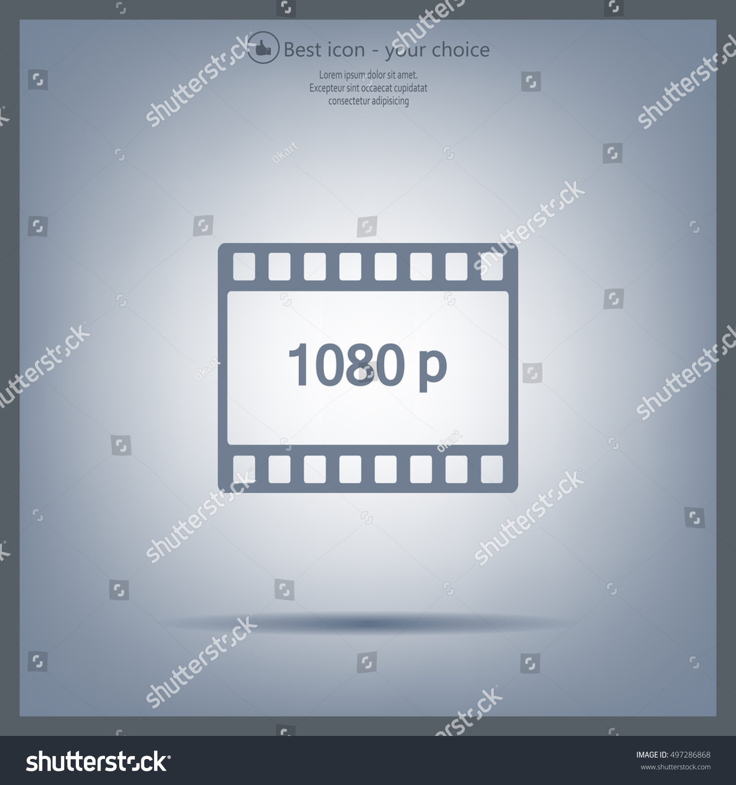1080p Full Hd Sign: vector de stock (libre de regalías) 497286868 ...
