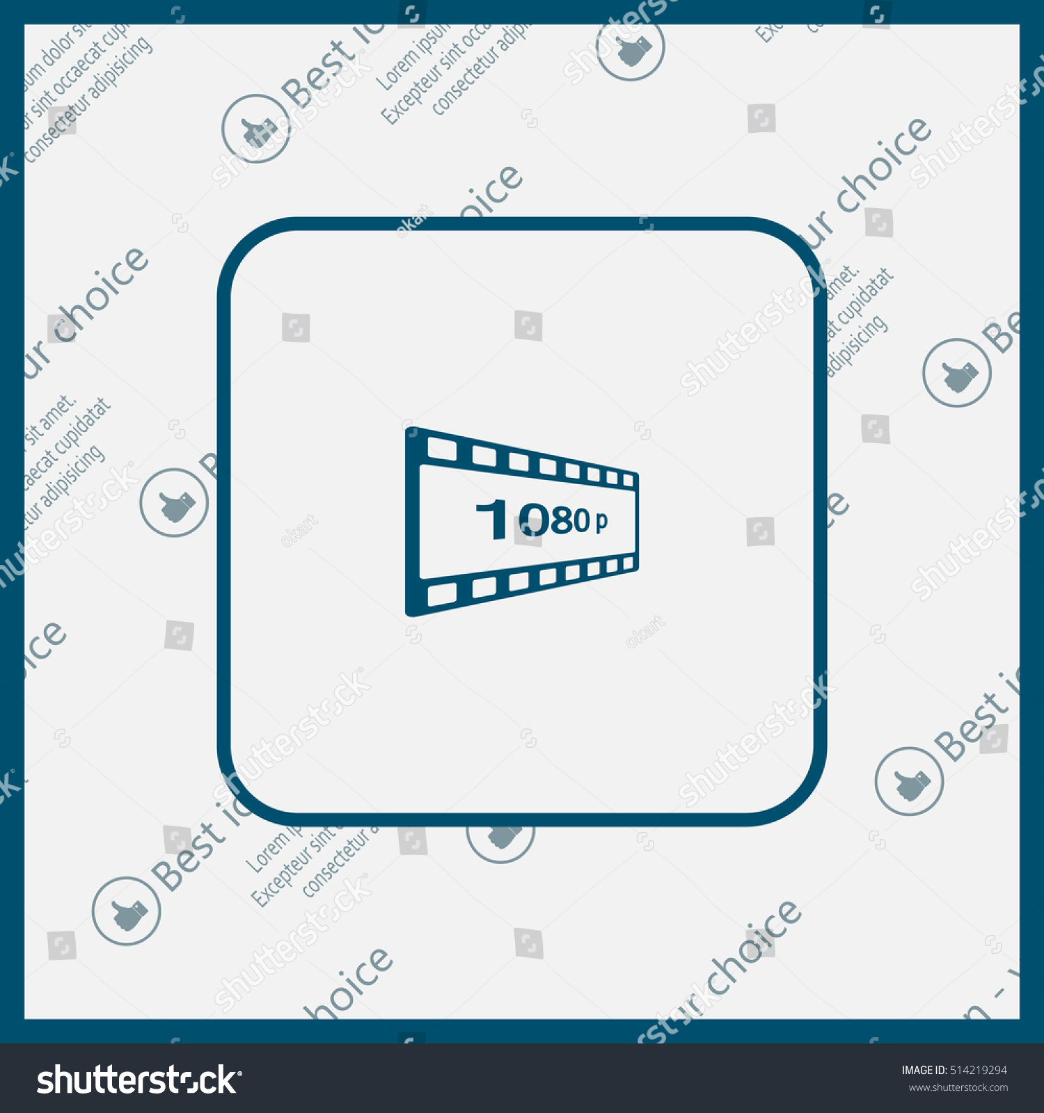 1080p Full Hd Sign: vector de stock (libre de regalías) 514219294 ...