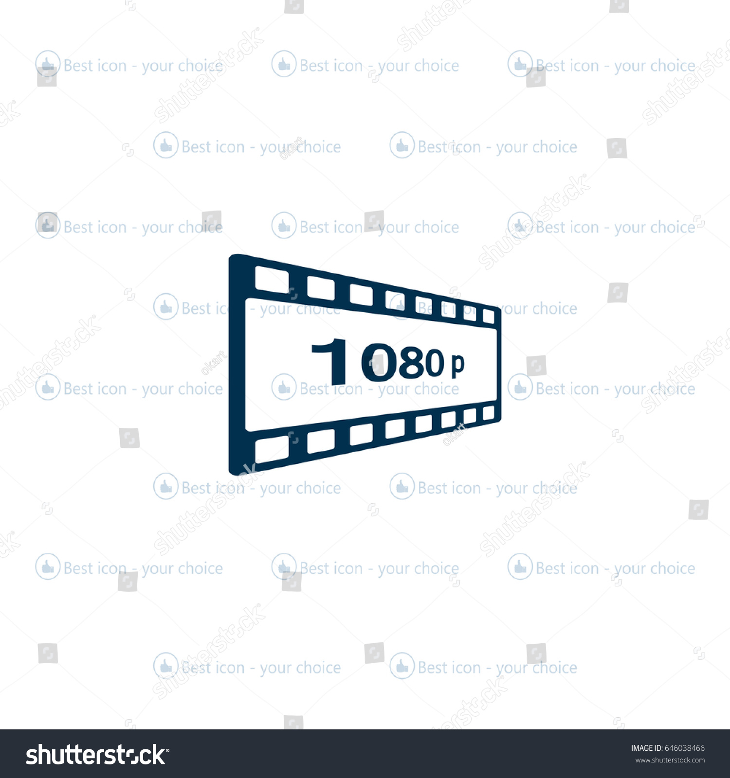 1080p Full Hd Sign: vector de stock (libre de regalías) 646038466 ...