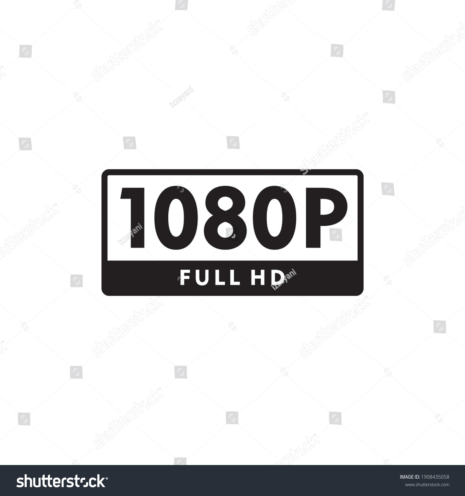1080p Icon Symbol Sign Vector 库存矢量图（免版税）1908435058 | Shutterstock