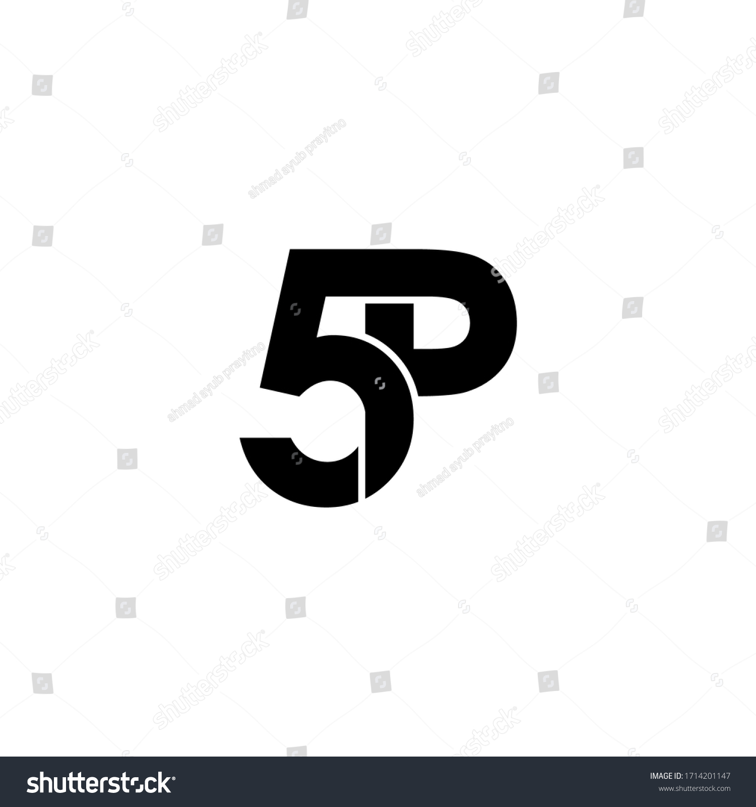 5p Letter Original Monogram Logo Design Stock Vector (Royalty Free ...