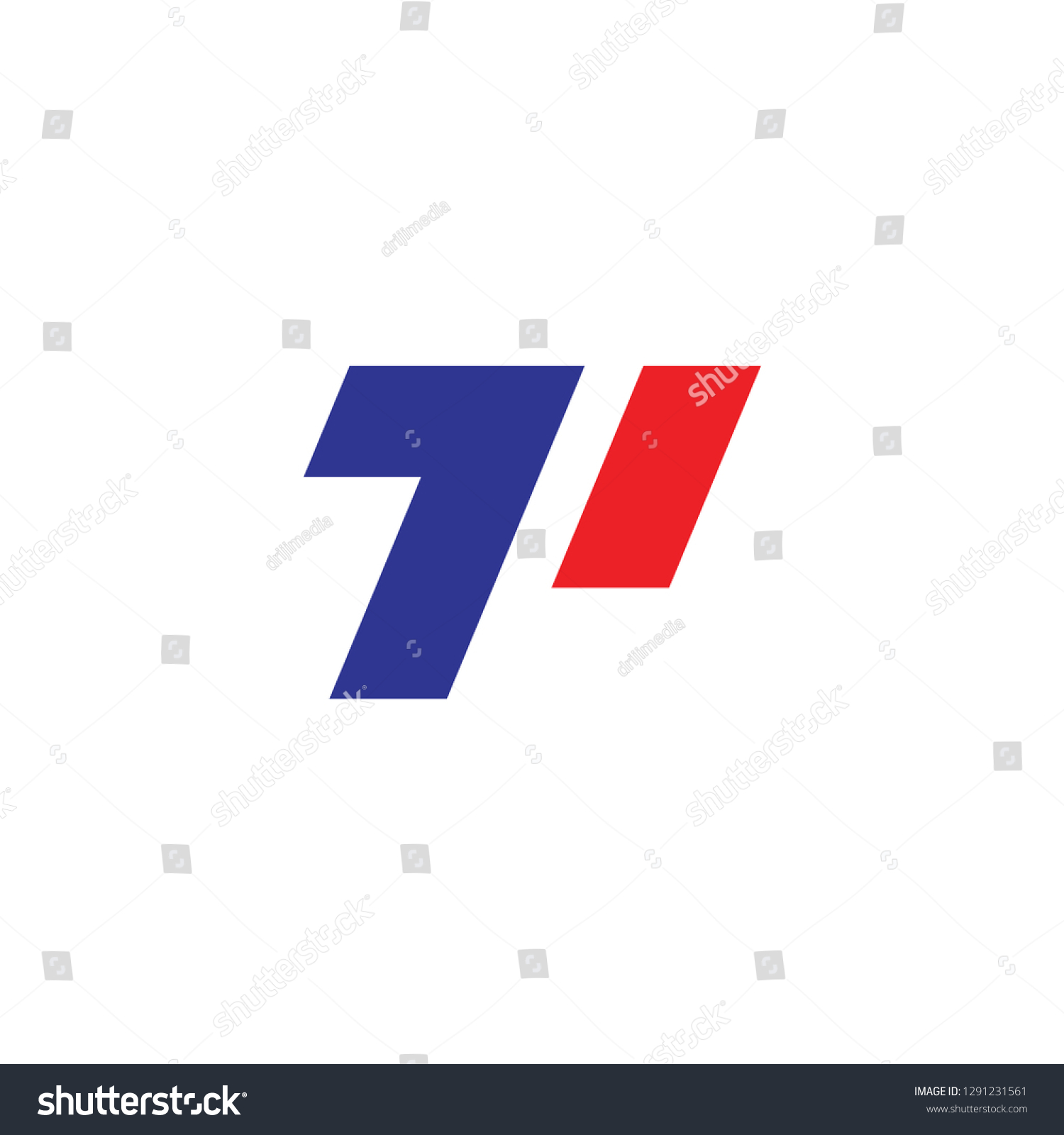 7p Logo Design Stock Vector (Royalty Free) 1291231561