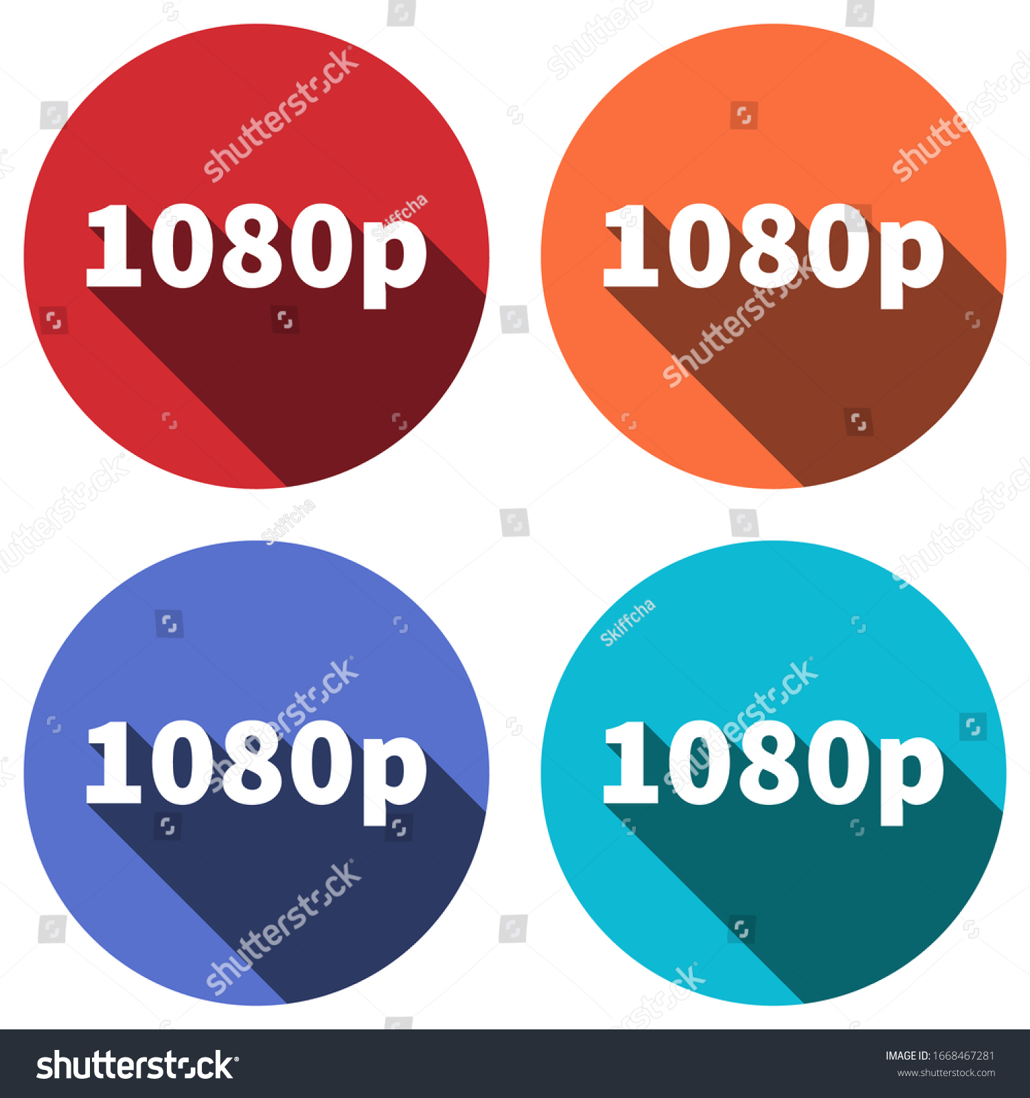 1080p Symbol Circle Flat Button Shadow Stock Vector (Royalty Free ...