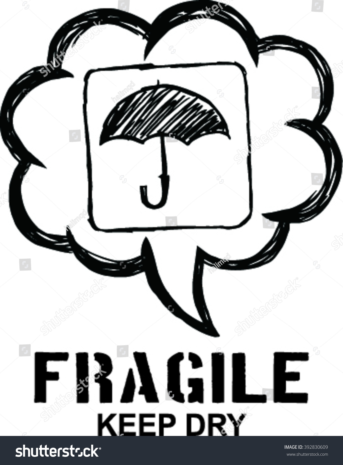 Vektor Stok Packaging Symbols On Doodle Vector Keep (Tanpa Royalti ...