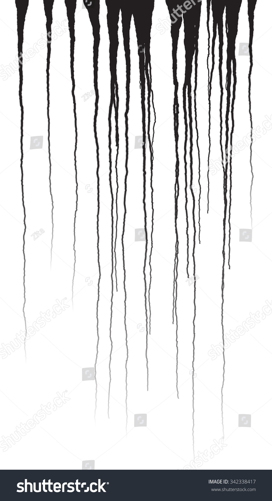 Vektor Stok Paint Drips Vector Illustration (Tanpa Royalti) 342338417 ...