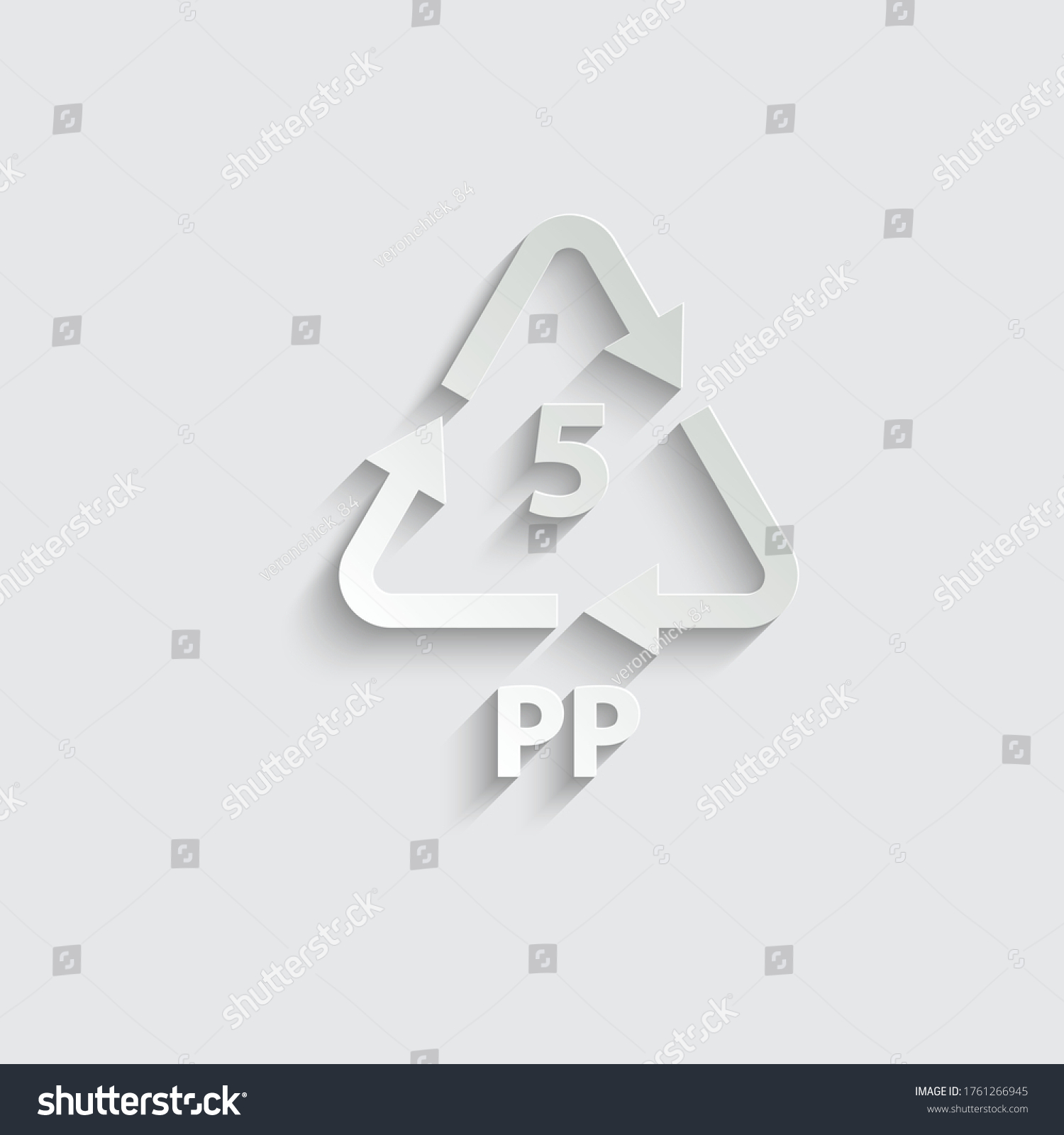 papel Símbolo de reciclado de plástico: vector de stock (libre de ...