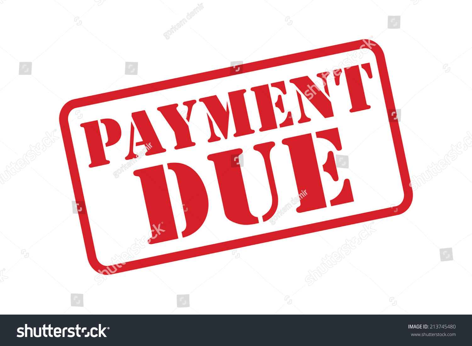 Payment Due Red Stamp Vector Over Stock Vector (Royalty Free) 213745480 ...