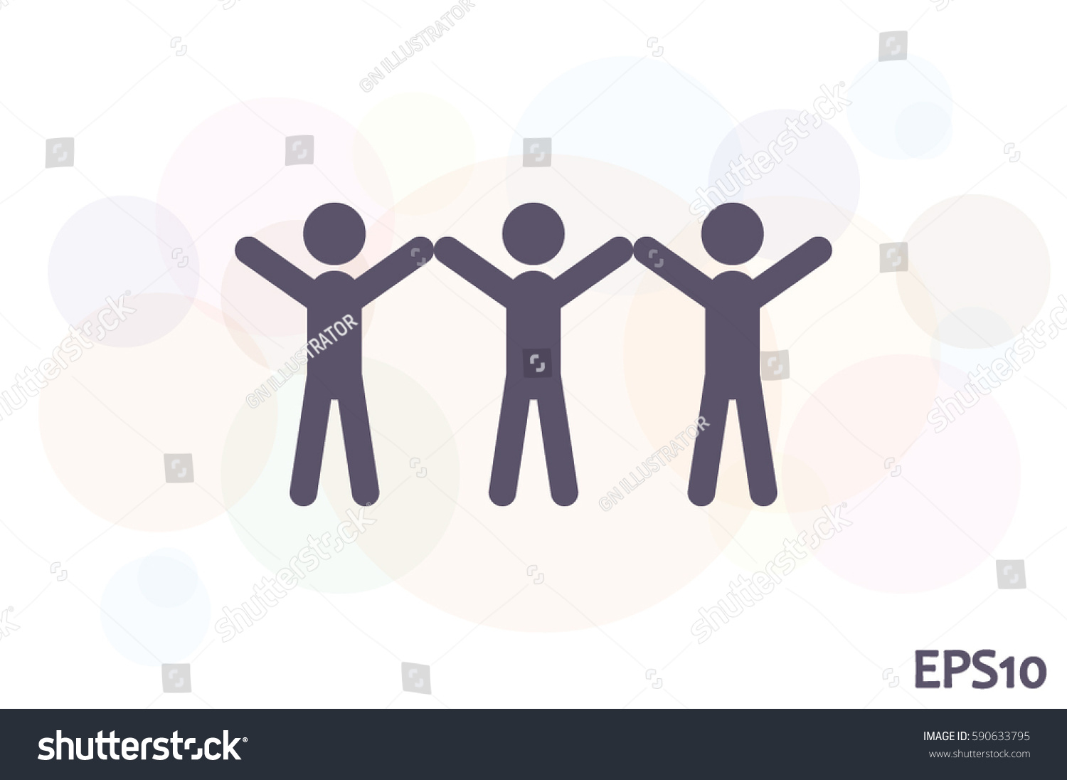3 People Icon Vector Illustration Stock Vector (Royalty Free) 590633795 ...