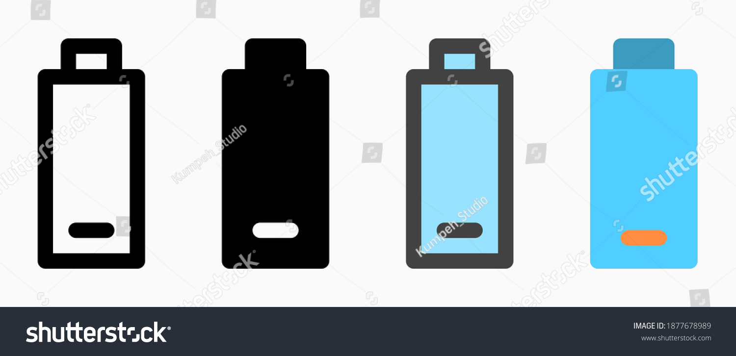 20 Percent Battery Level Icon Vector Stock Vector (Royalty Free ...