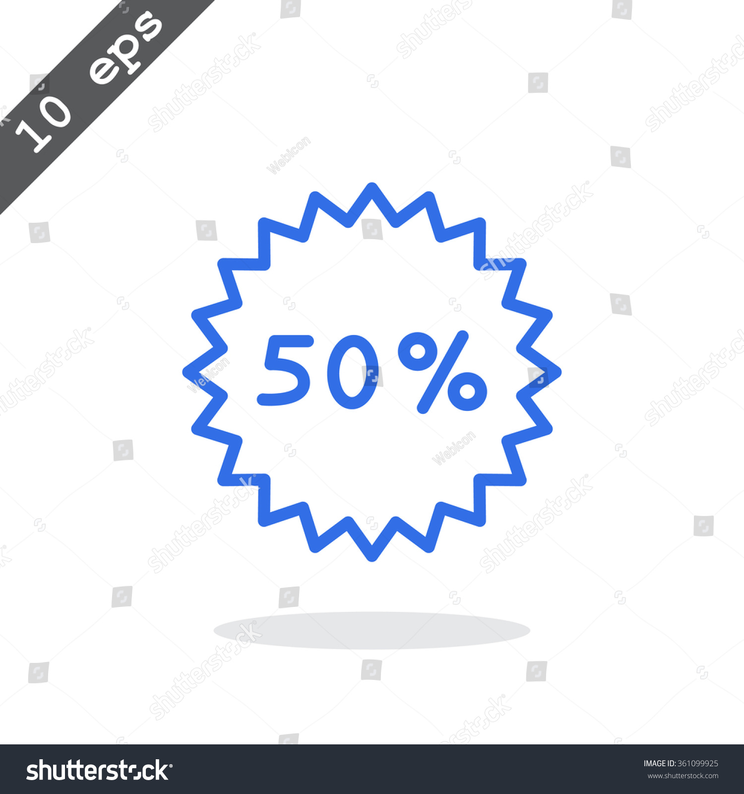 50 Percent Digits Vector Illustration Stock Vector (Royalty Free ...
