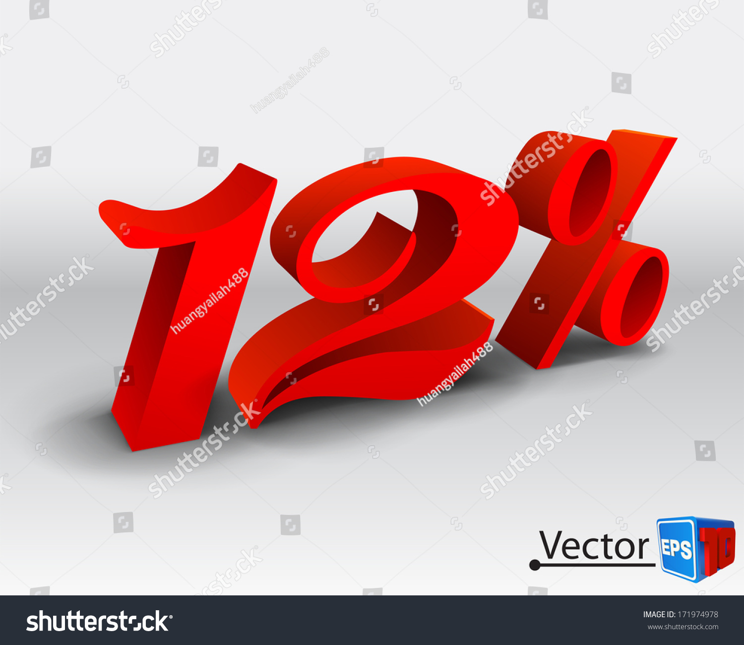 12 Percent Discount Vector Illustration Stock Vector (Royalty Free ...