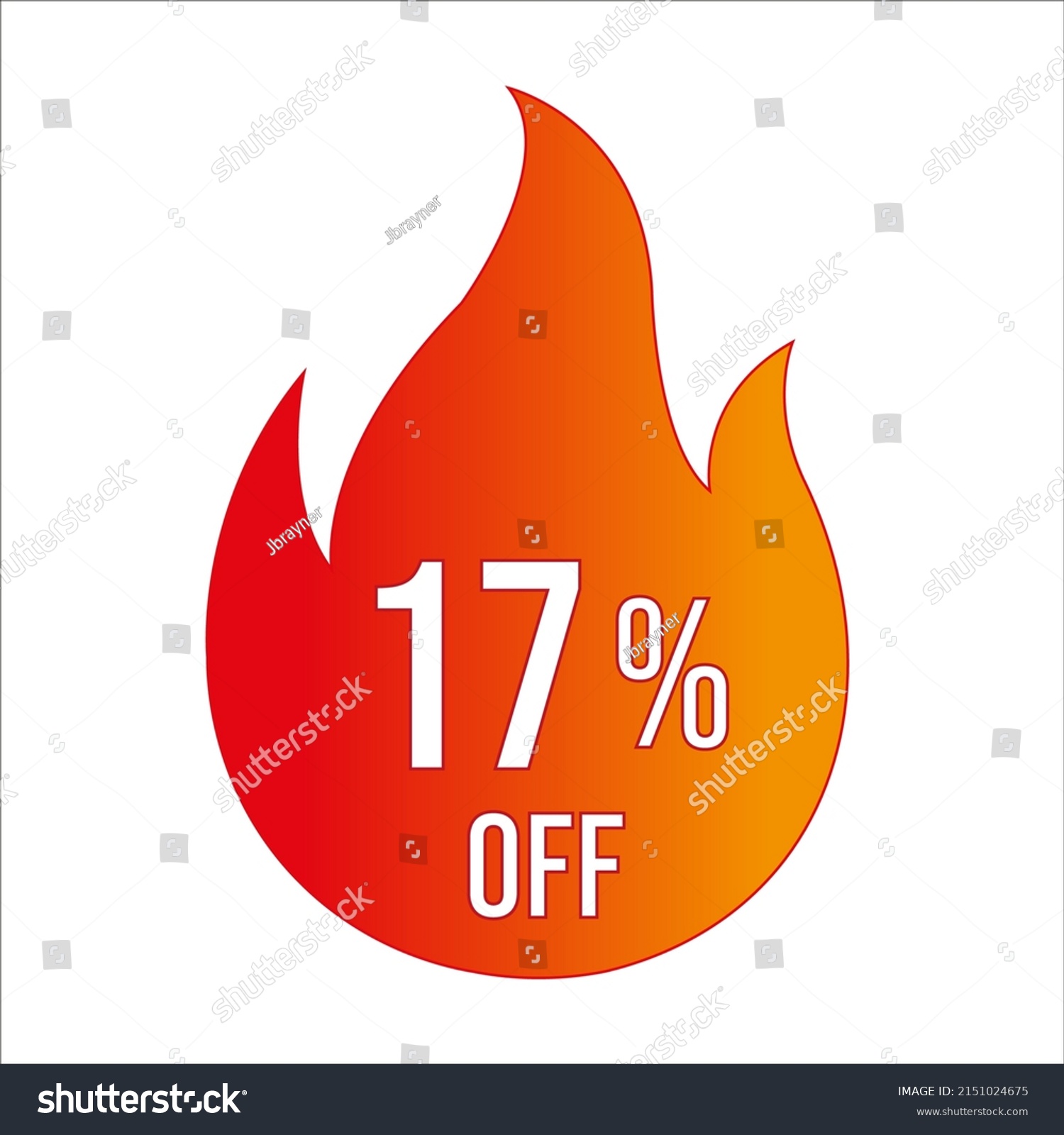 17 Percent Off Discount Vector Hot Stock Vector (Royalty Free ...