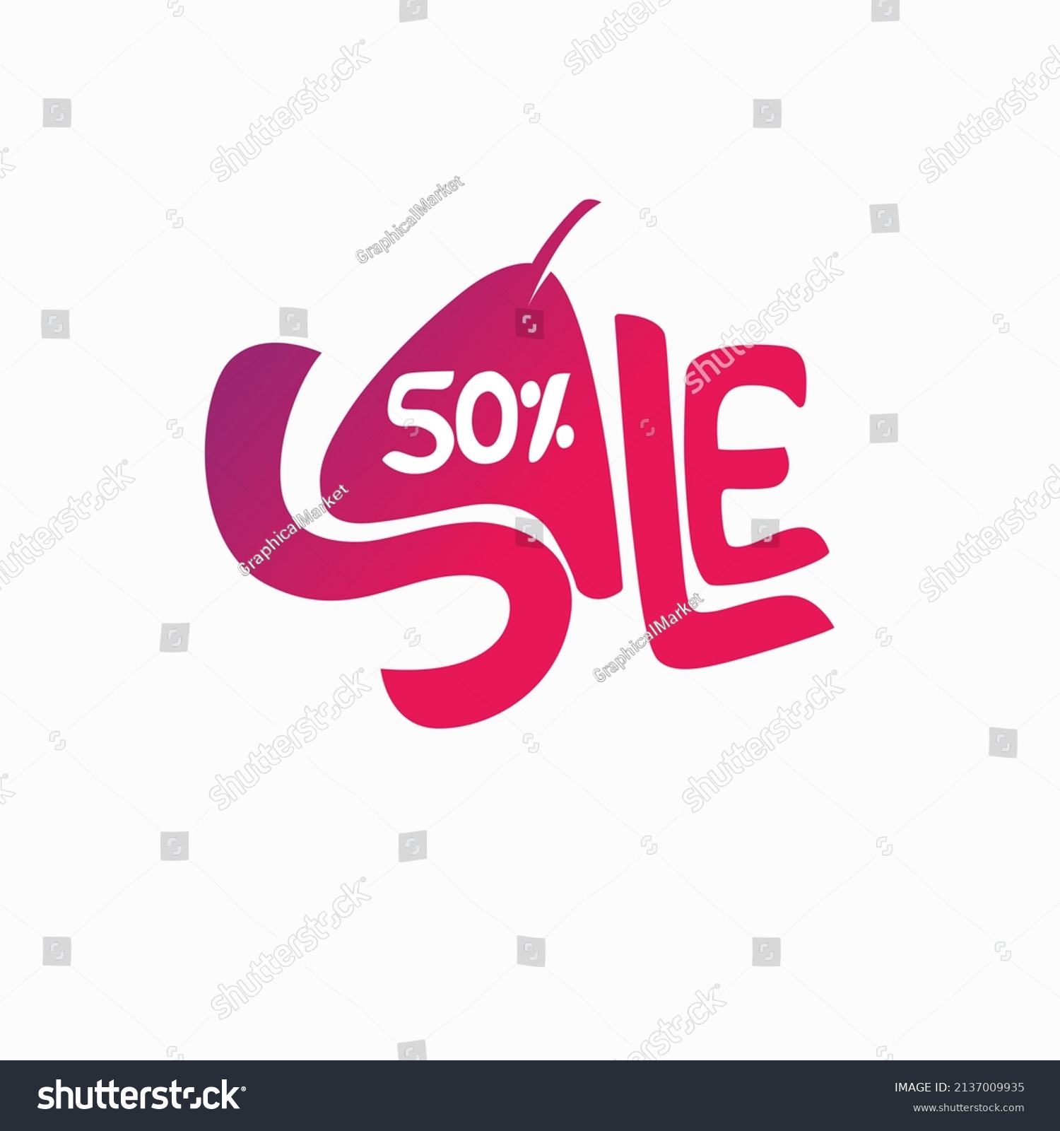 50 Percent Off Flyer Templates Stock Vector (Royalty Free) 2137009935 ...