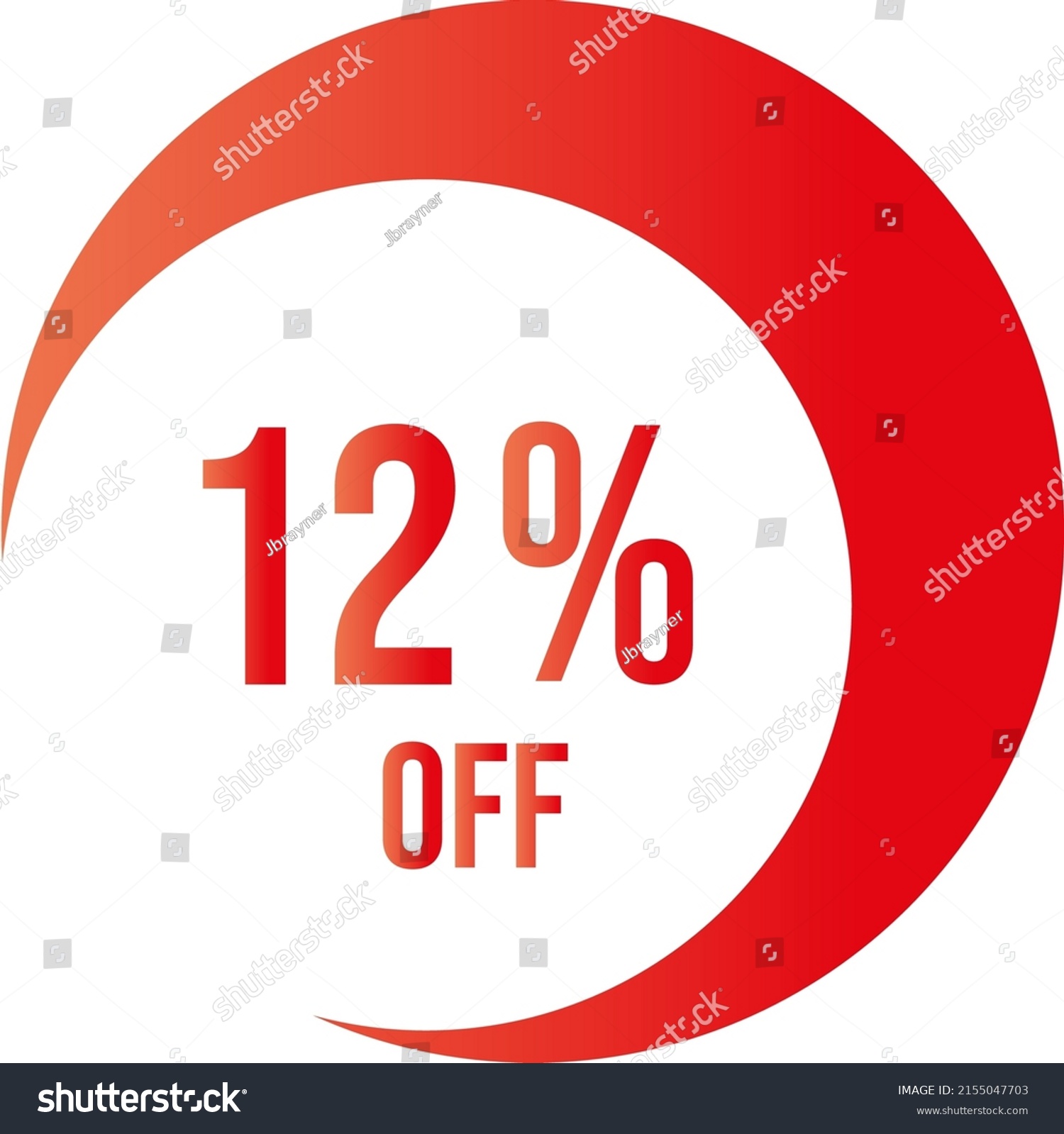 12 Percent Off Orange Moon Shape Stock Vector (Royalty Free) 2155047703 ...