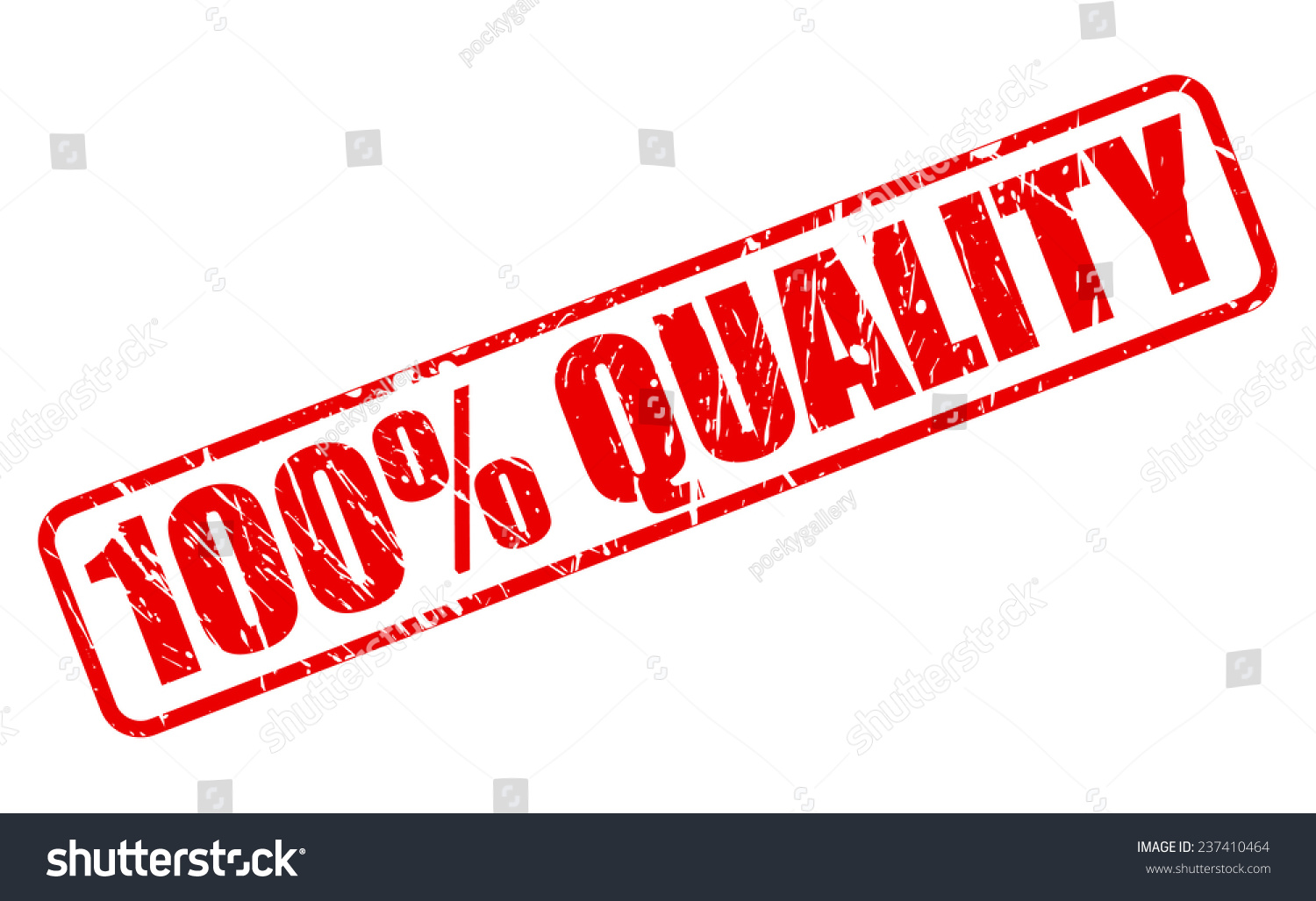 100 Percent Quality Red Stamp Text Stock Vector 237410464 - Shutterstock