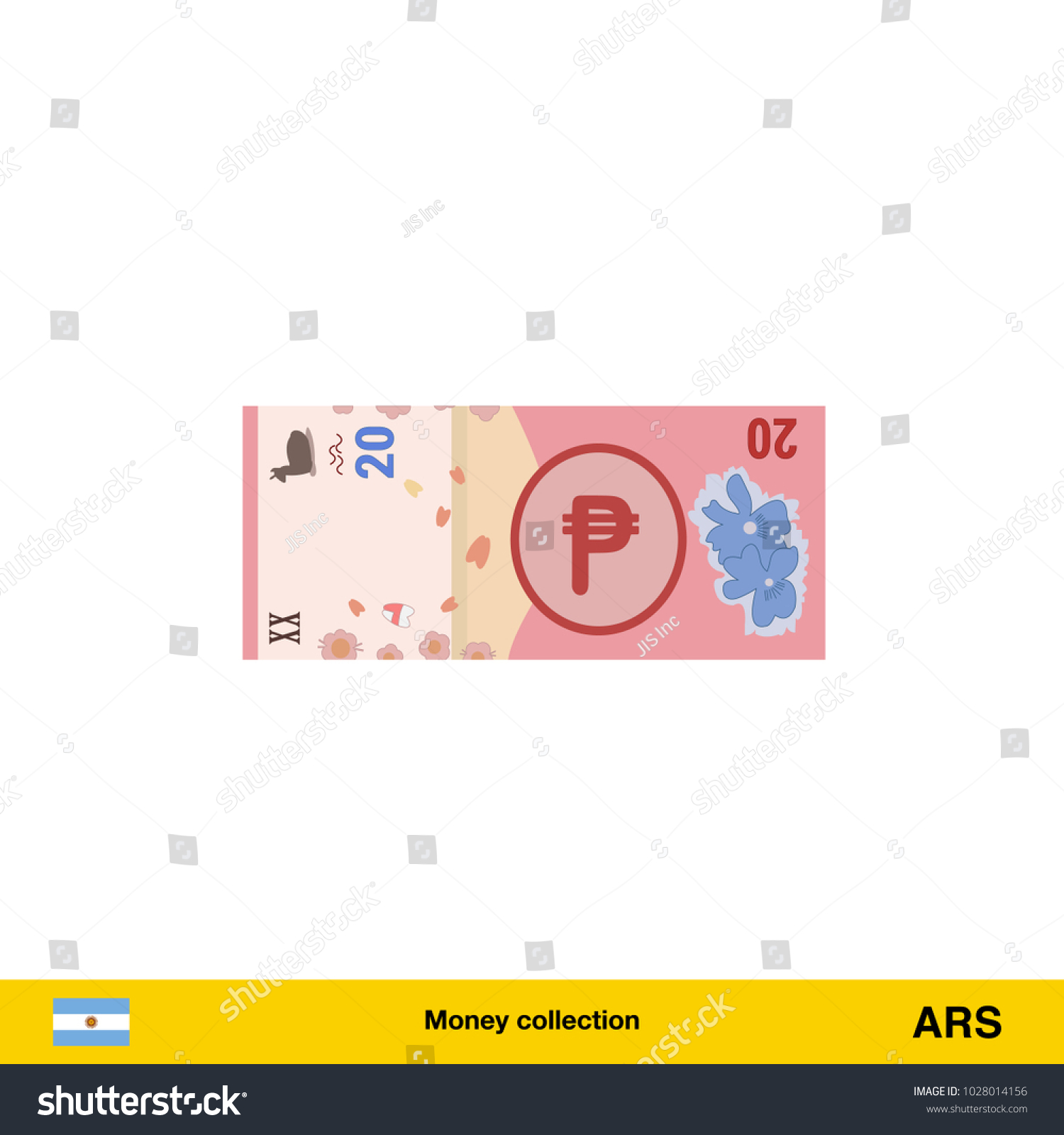 20 Peso Banknote Illustration: vector de stock (libre de regalías ...
