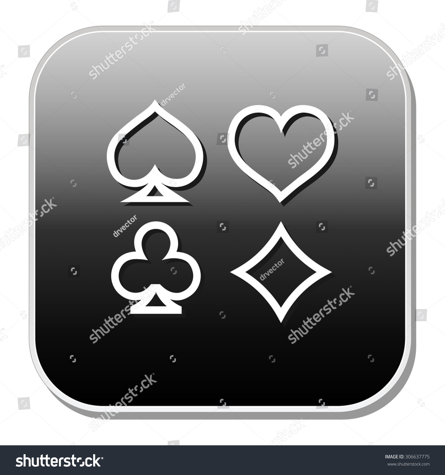 Playing Card Symbol Stock Vector (Royalty Free) 306637775 | Shutterstock