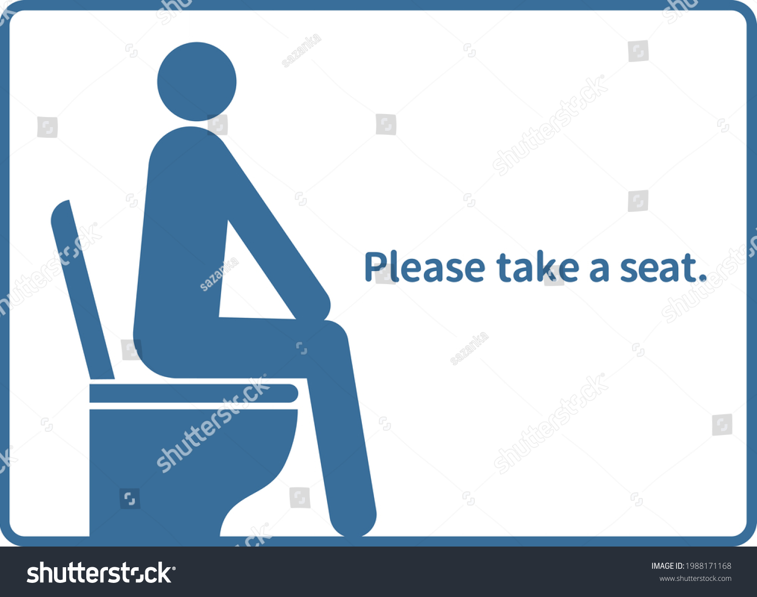 Please Sit Down Bathroom Mark Stock Vector (Royalty Free) 1988171168 ...