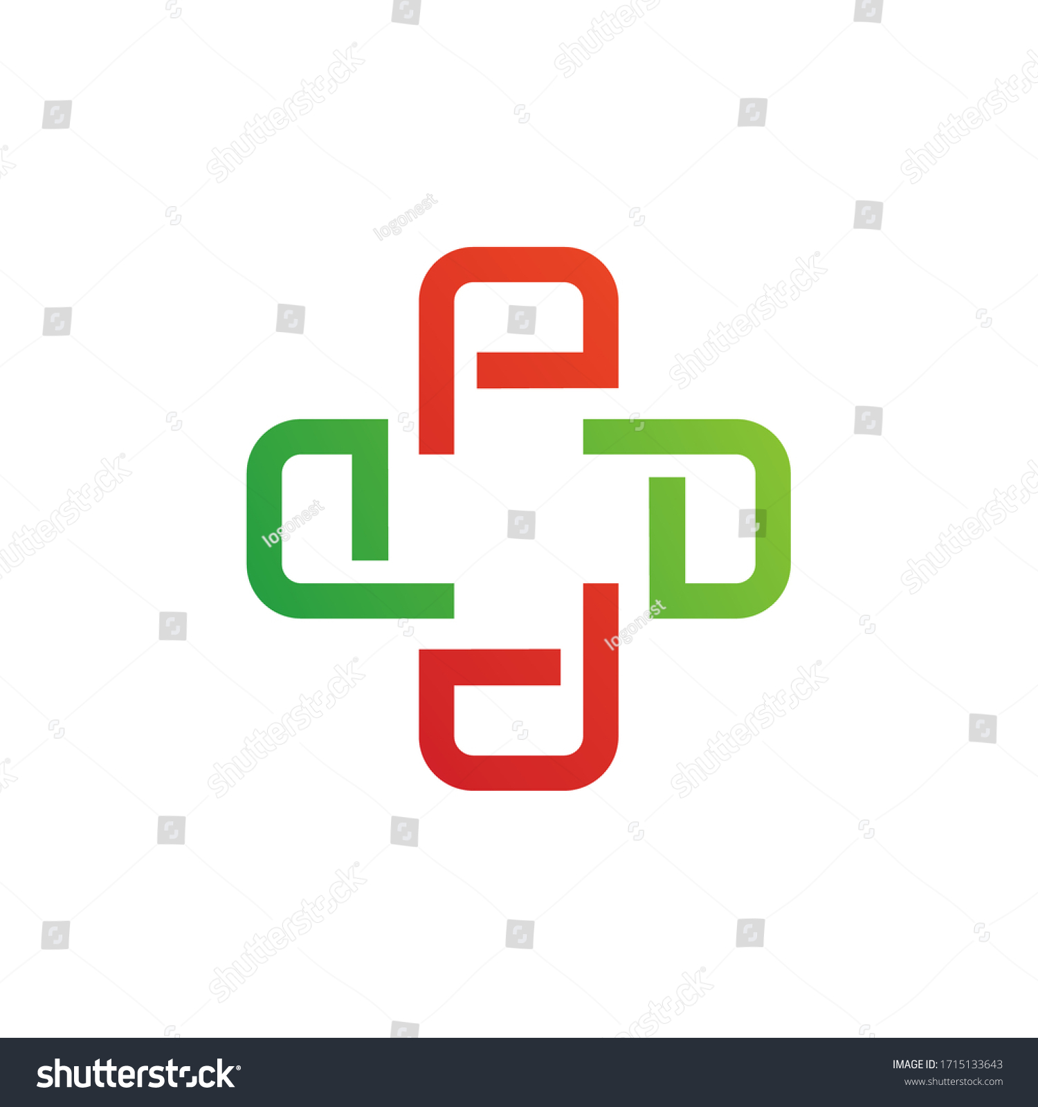 Plus Medical Logo Design Vector Stock Vector (Royalty Free) 1715133643