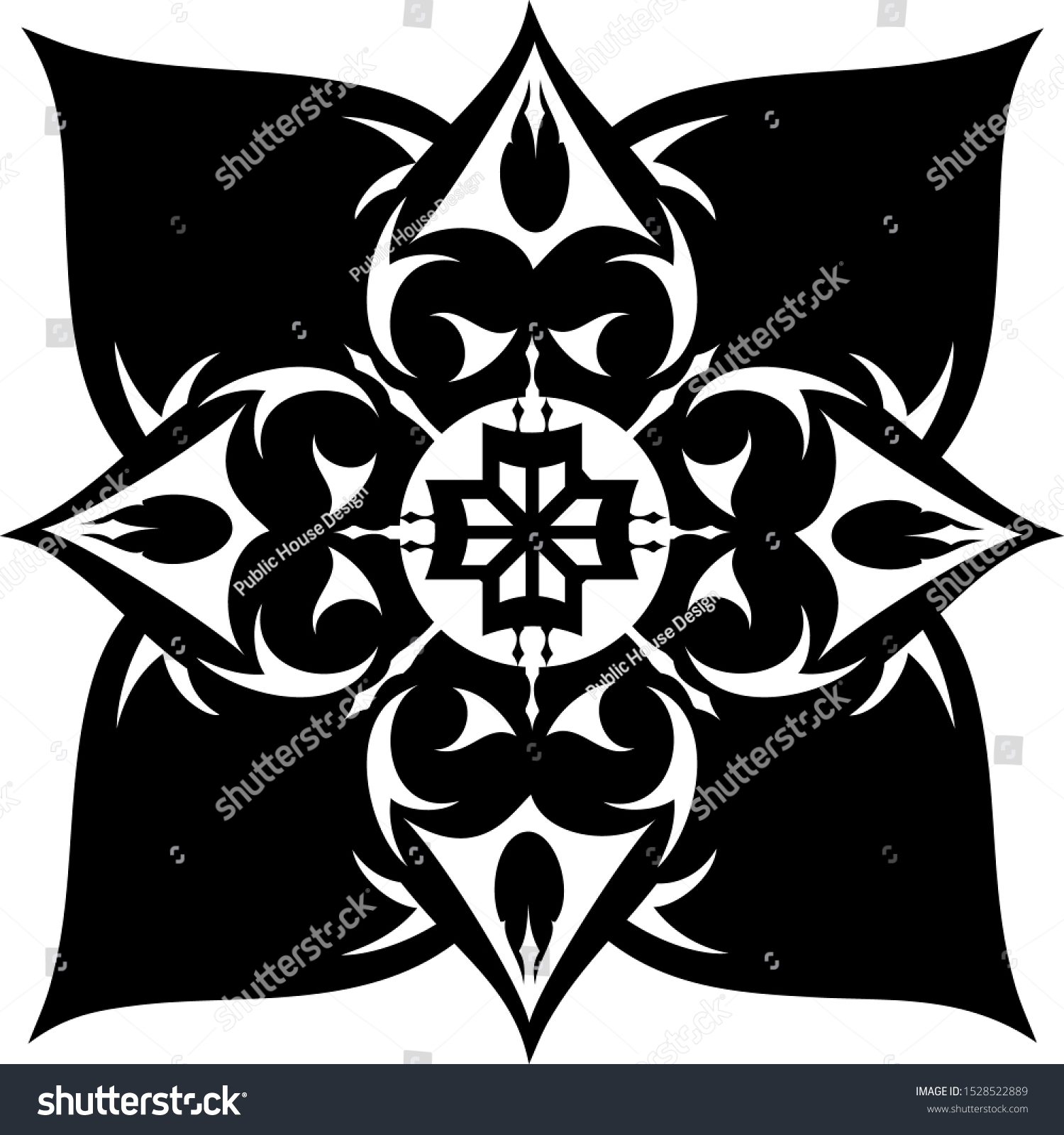 8 Point Star Graphic Decal Logo Stock Vector (Royalty Free) 1528522889